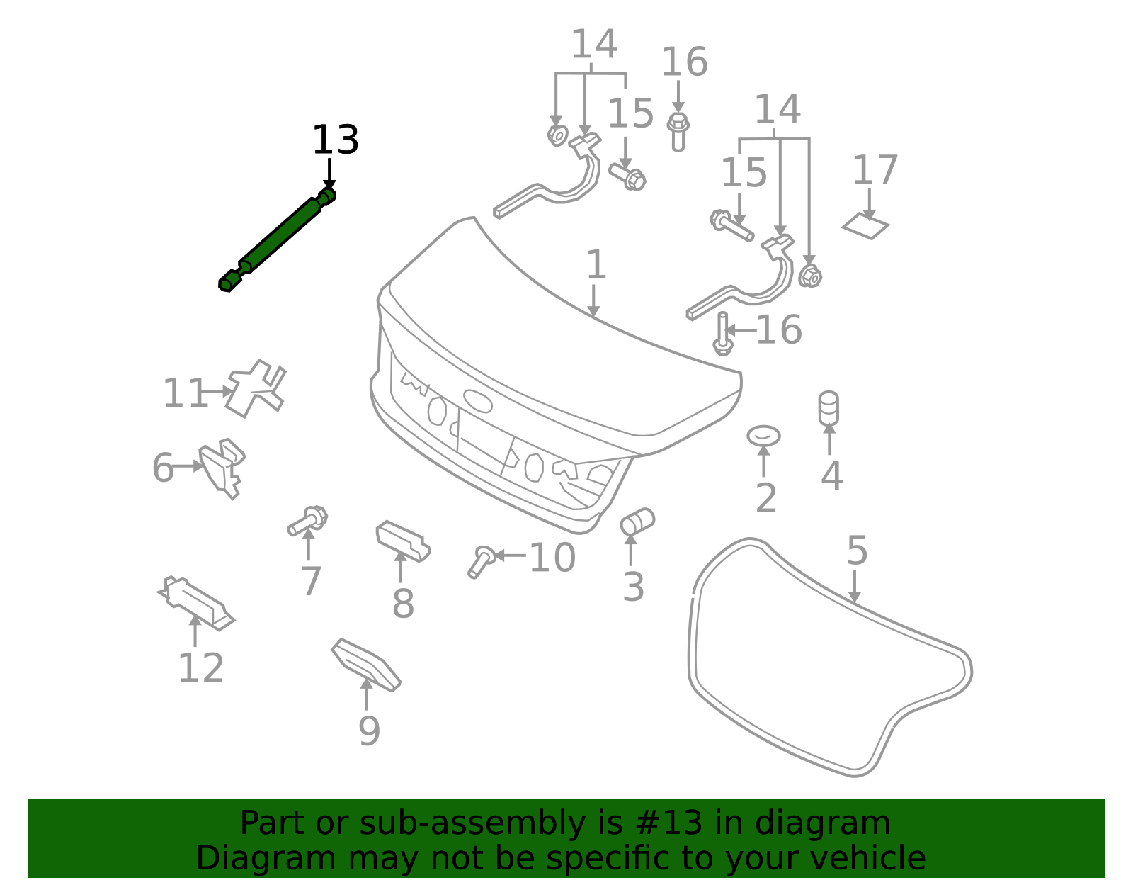 2009-2014 Hyundai Genesis Lift Cylinder 81771-3M000 | MotorMotor