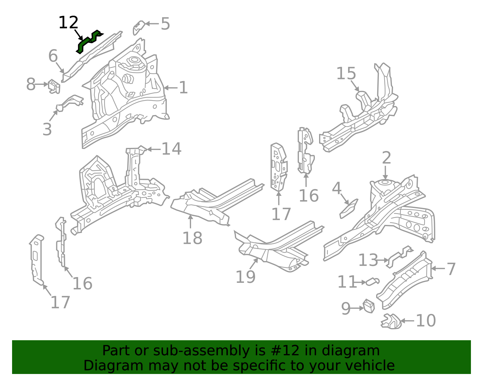 64585-H8000 - Fender Mtg Bkt 2018-2023 Kia Rio | Kia.Parts Store