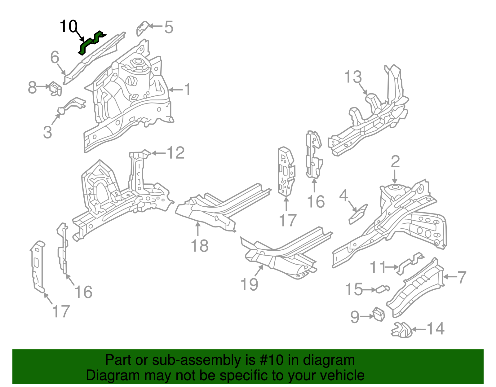 64577-H8000 - Upper Rail Mount Bracket 2018-2023 Kia Rio | Kia.Parts Store