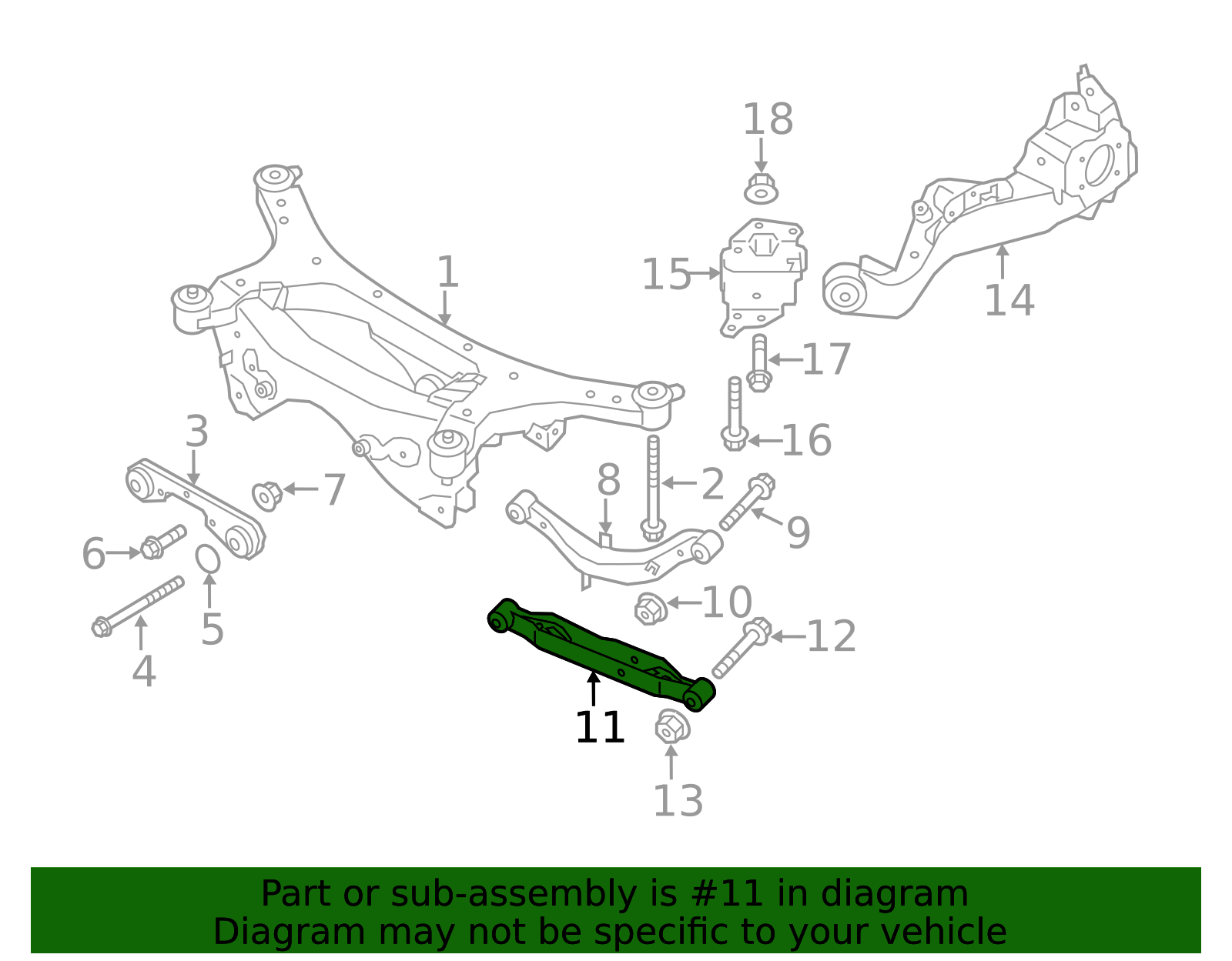 55110-1KD0A - Trailing Arm Official Nissan Parts Store