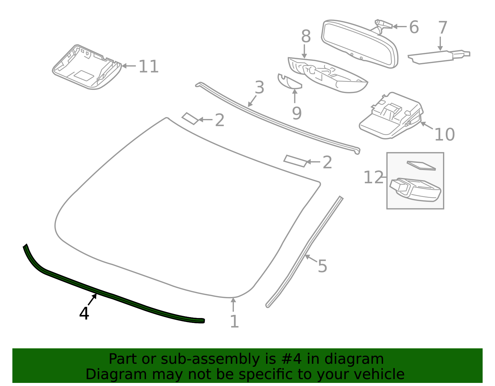 2016-2022 Honda Windshield Molding 73151-TBA-A01 | Honda Factory Parts
