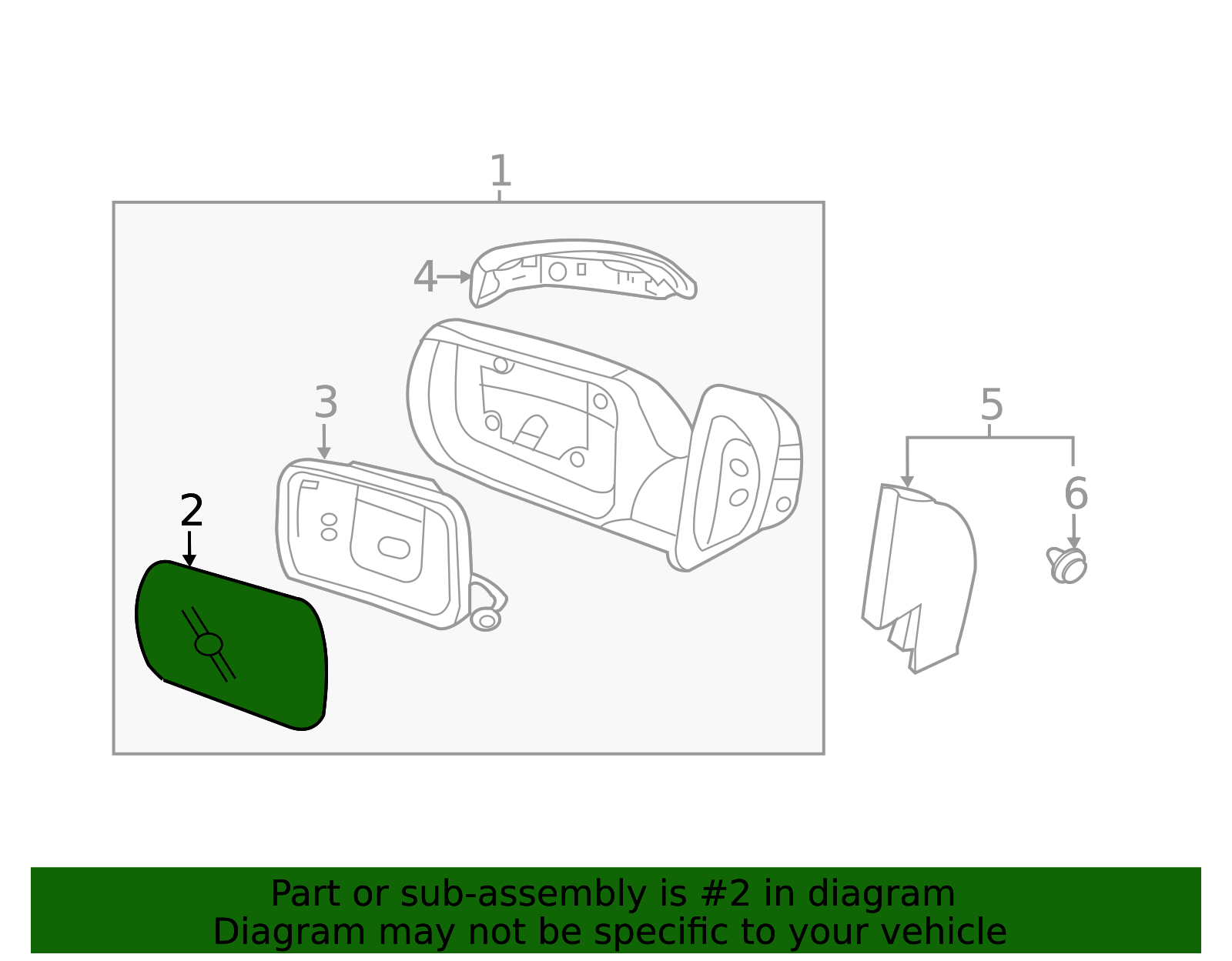 Mirror Glass 87611-4D050 | OEM Parts Online