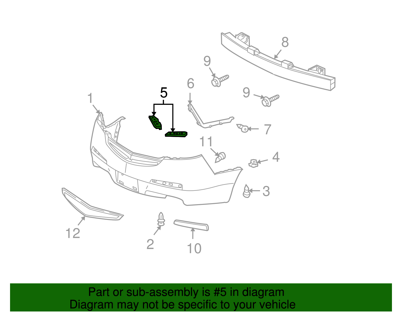 71505-TK4-A00 - 2009-2014 Acura TL - Bracket, R Rear Bumper Side | All ...