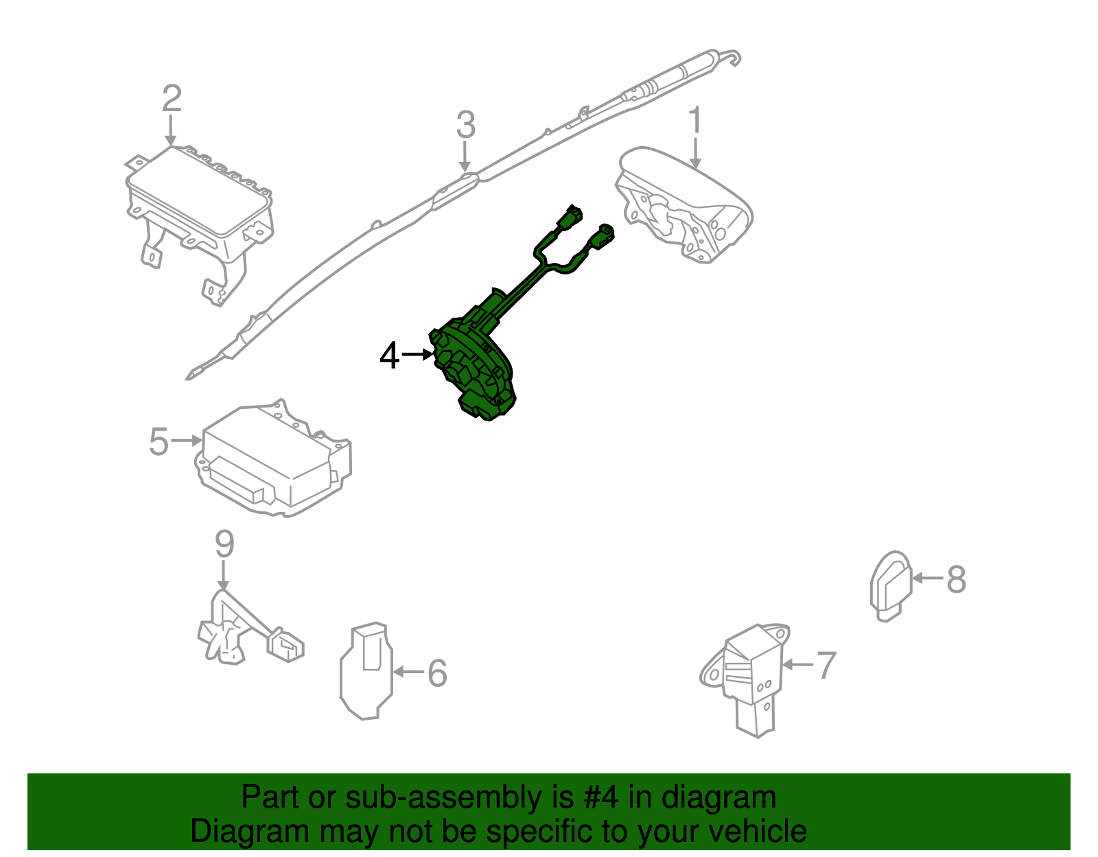 2011-2013 Kia Optima | Clock Spring | 93490-2T220 | Kia Auto Parts