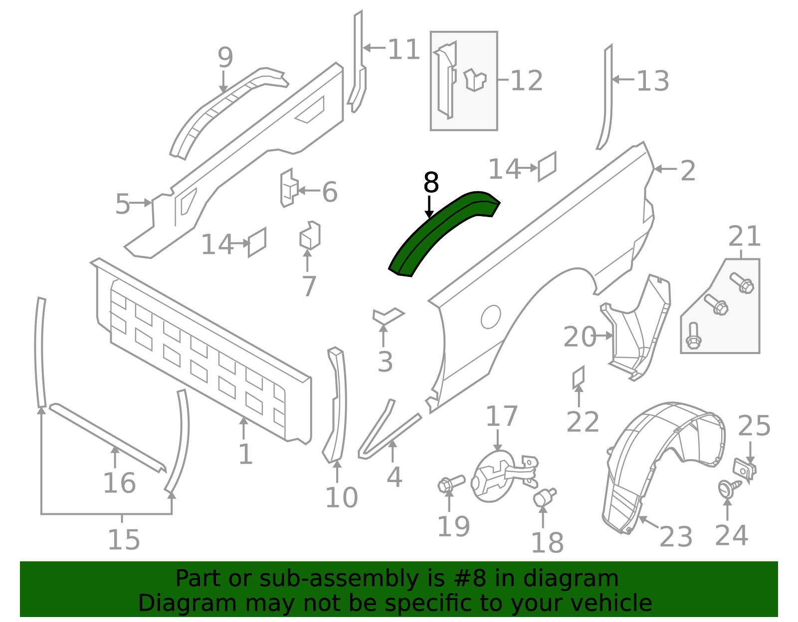 Outer Wheelhouse 68106089AC | Mopar Parts Canada