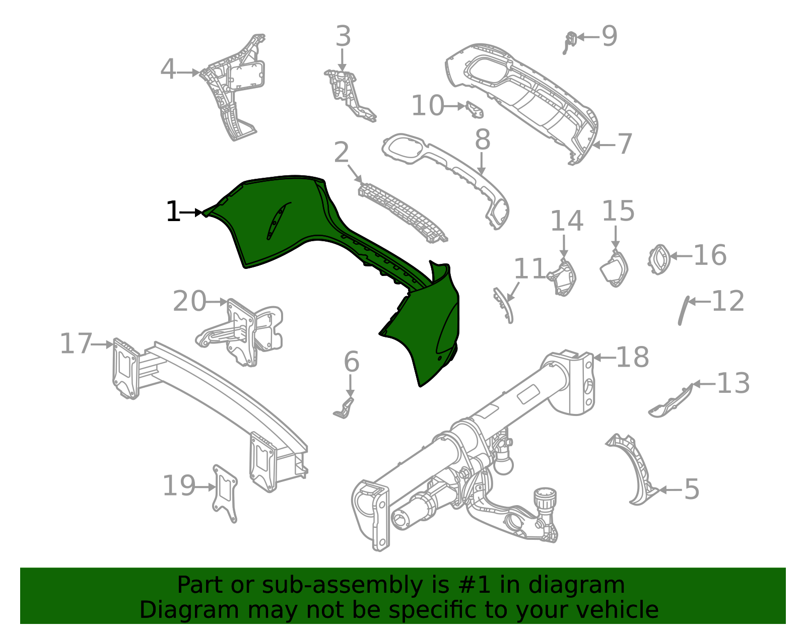 Genuine OEM Bumper Cover | 167-885-42-11-9999 | Fits Select 2024-2025 ...