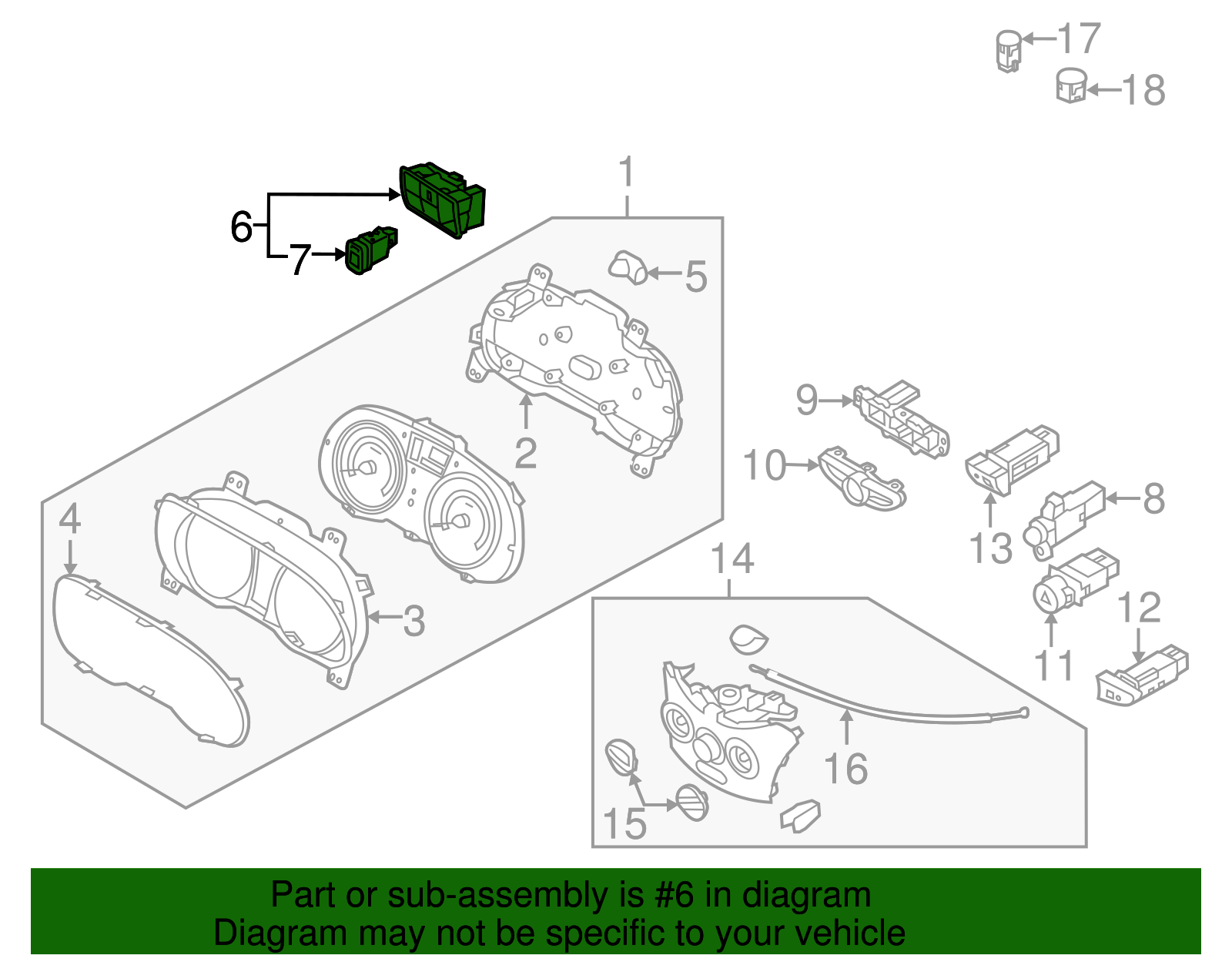 Hyundai - 93300-1R690-V2 - Switch Assembly - 2012-2014 Hyundai Accent ...