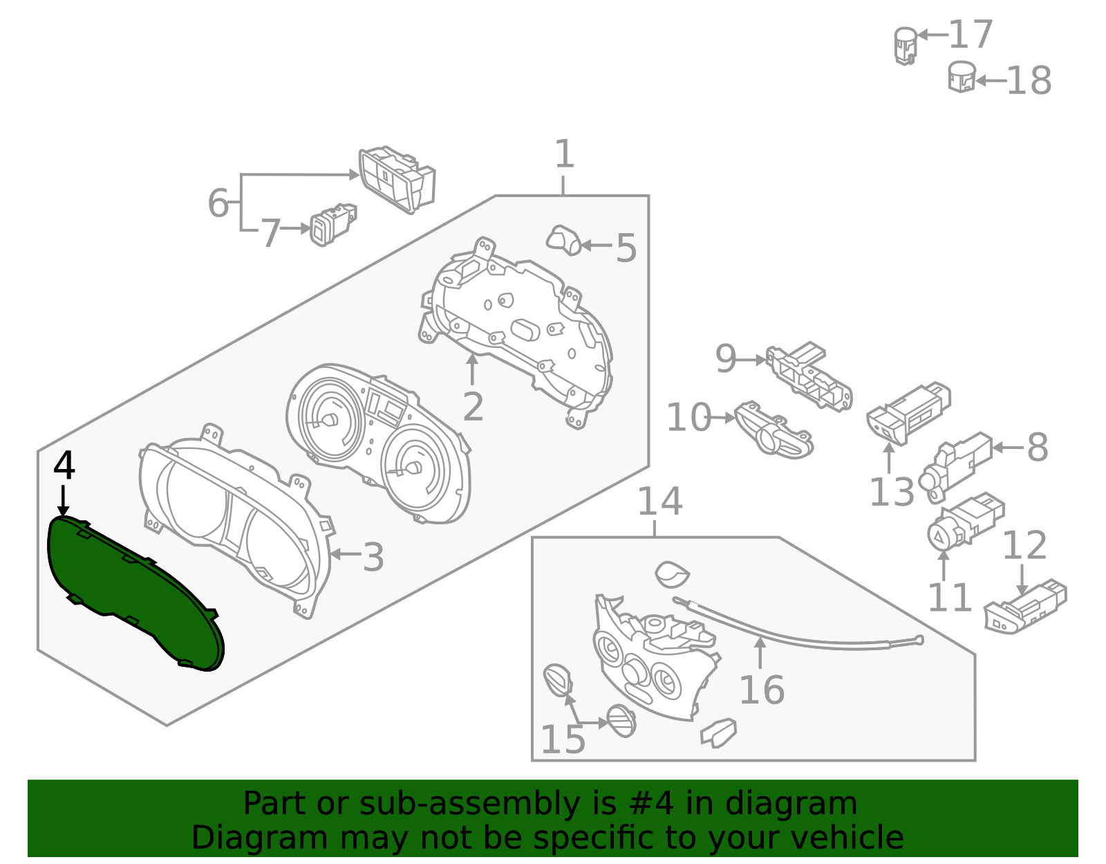 2012-2017 Hyundai Accent Cluster Lens 94360-1R000 | MotorMotor