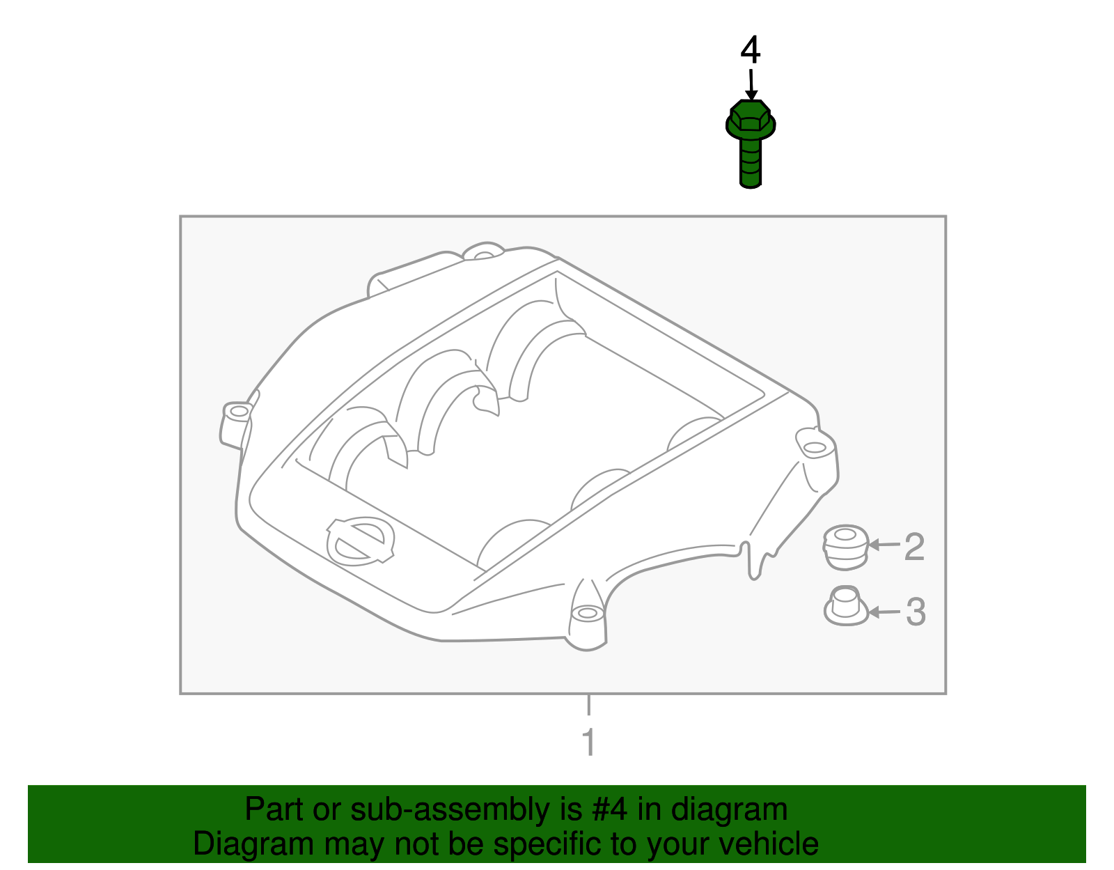 2002-2025 Nissan Engine Cover Bolt 16122-5Y70A | Parts for Nissans