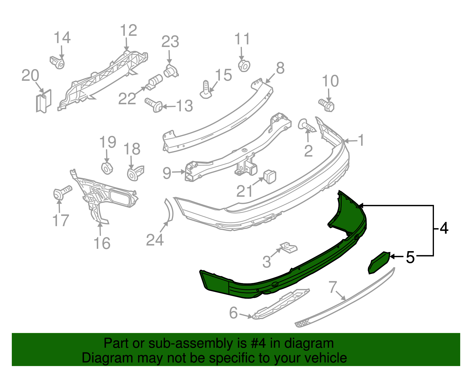 4L0-807-434-L-GRU - Lower Cover 2010-2015 Audi Q7 | Audi OEM Parts Guy