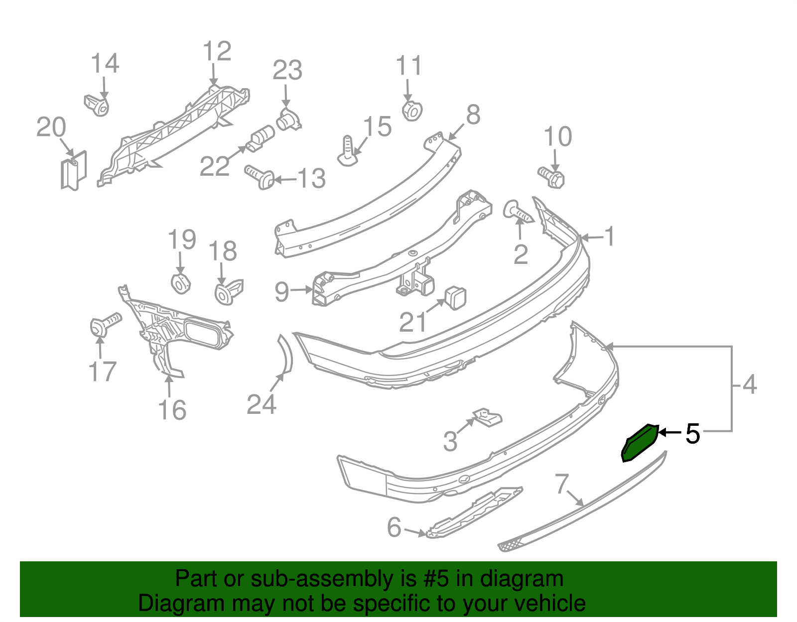 4L0-807-450-G-GRU - Tow Eye Cap 2010-2015 Audi Q7 | Audi OEM Parts Guy