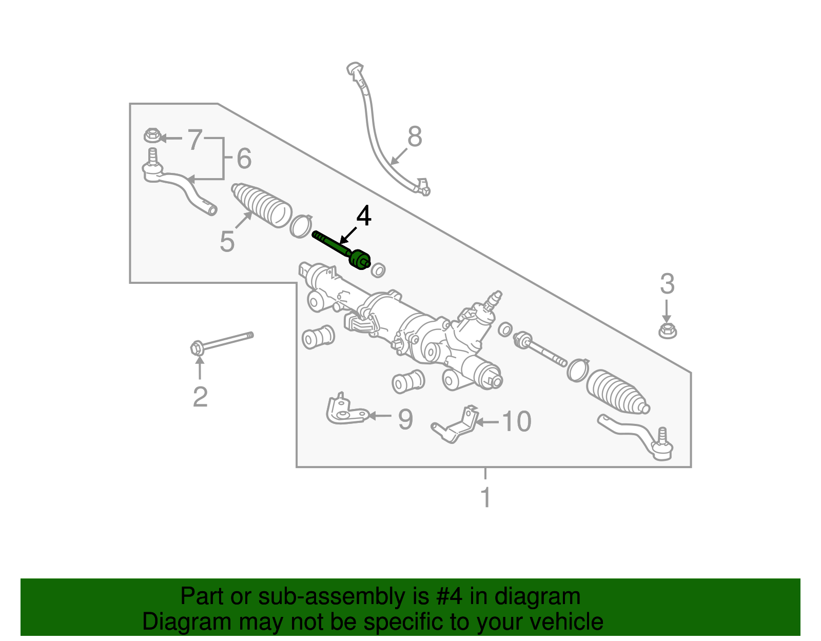 2006-2013 Lexus Inner Tie Rod 45503-30080 | OEM Parts Online