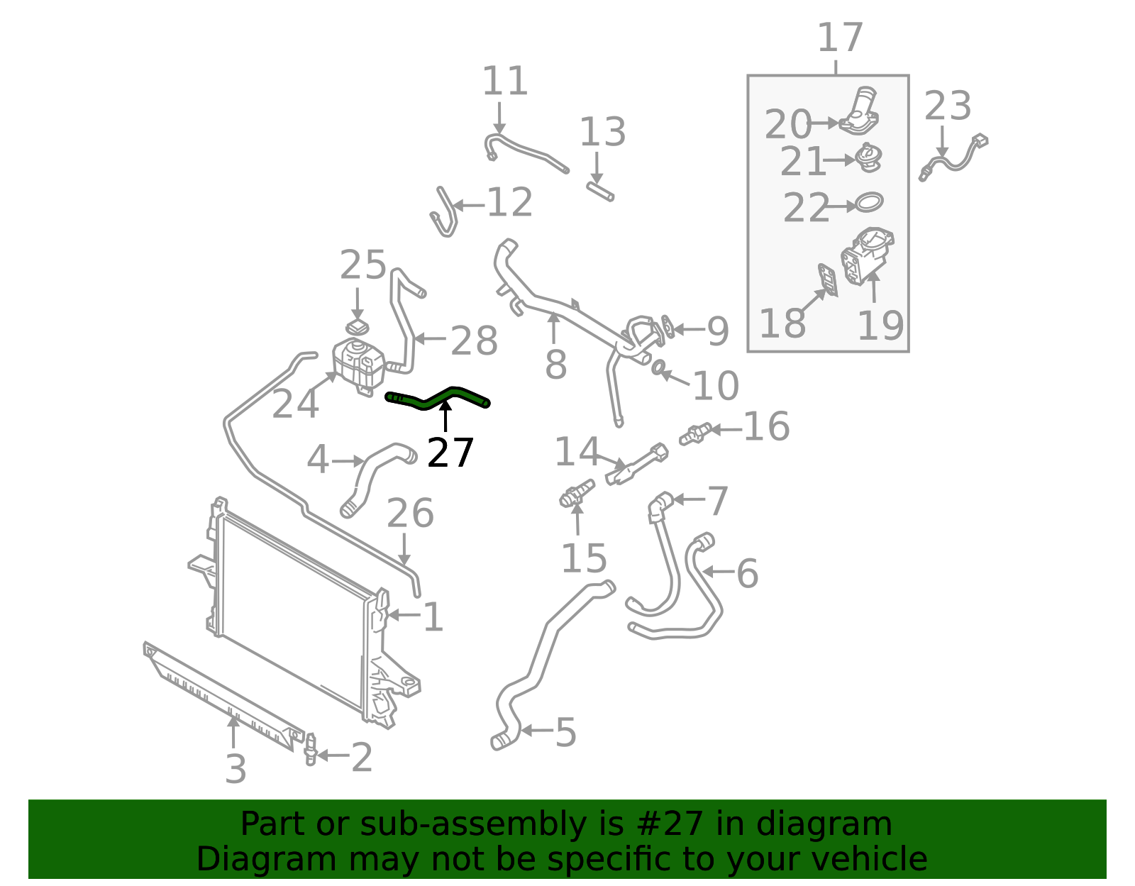30680927 - High-Quality Engine Coolant Reservoir Hose for 2003-2006 ...
