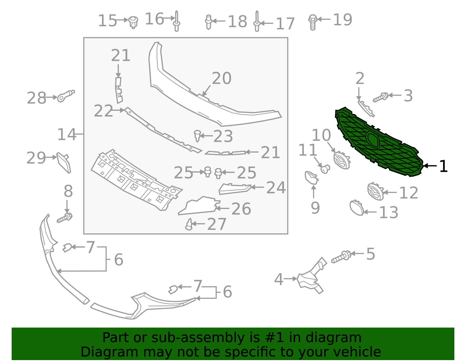 2019-2025 Mazda 3 Grille Radiator BCKB-50-711A | RealMazdaParts.com