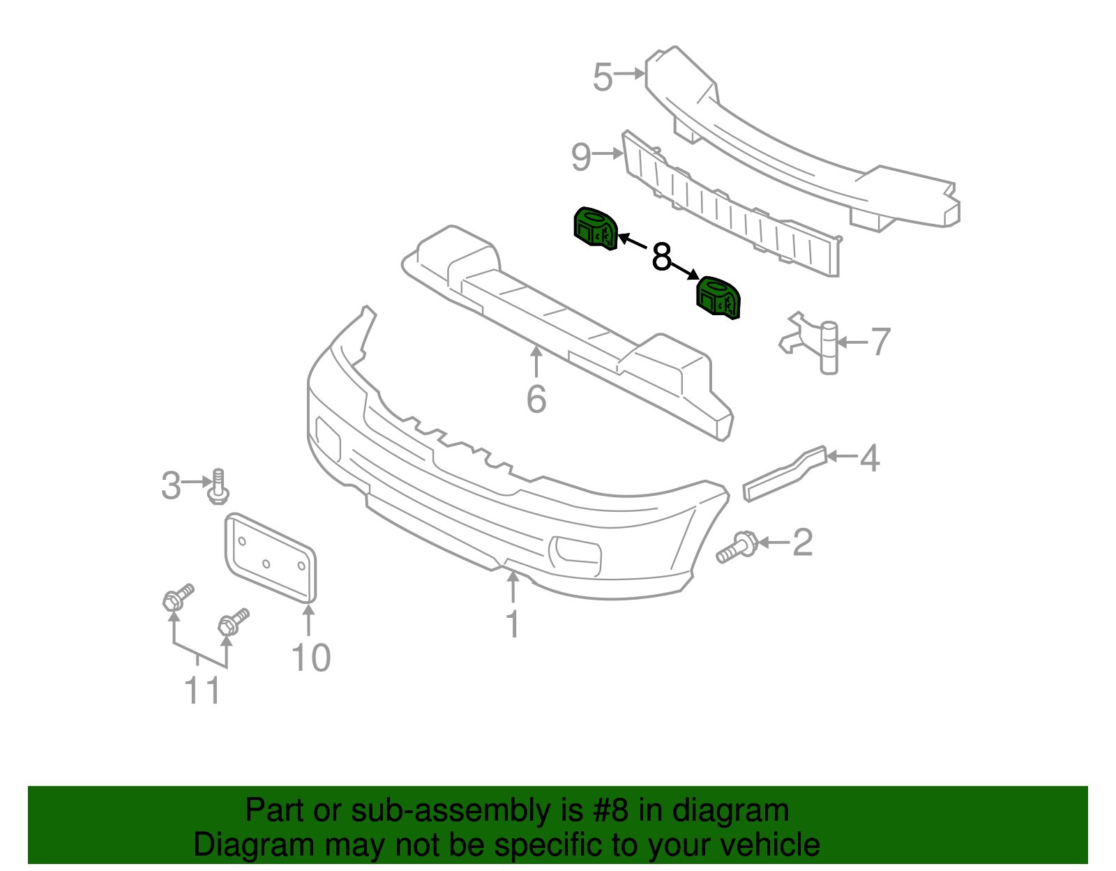 2003-2006 Ford | Frame End Cap | 2L1Z-17N775-AA | Walls' Ford Parts