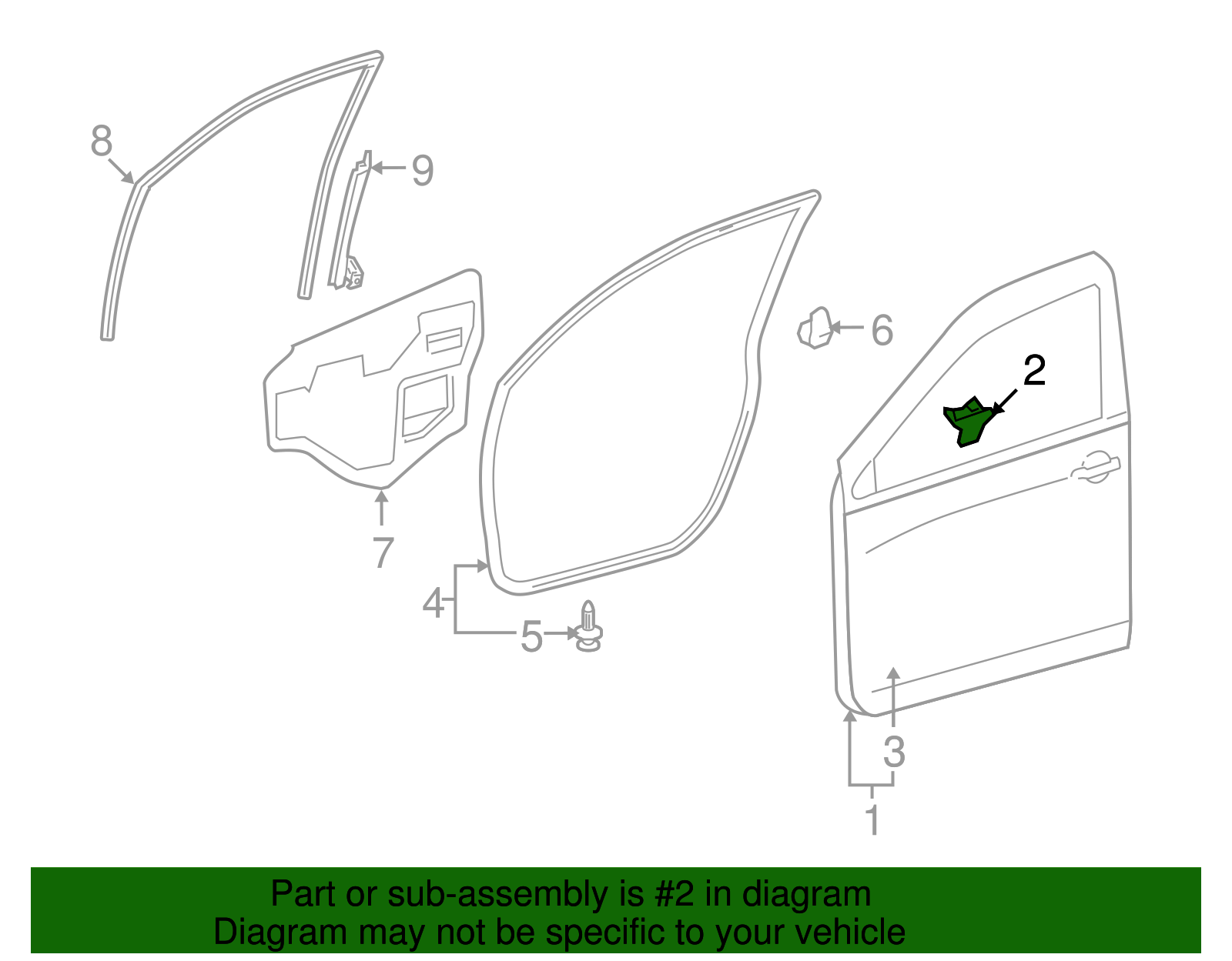Genuine Toyota Corner Trim part# 67663-0R010 for 2006-2018 Toyota RAV4 ...