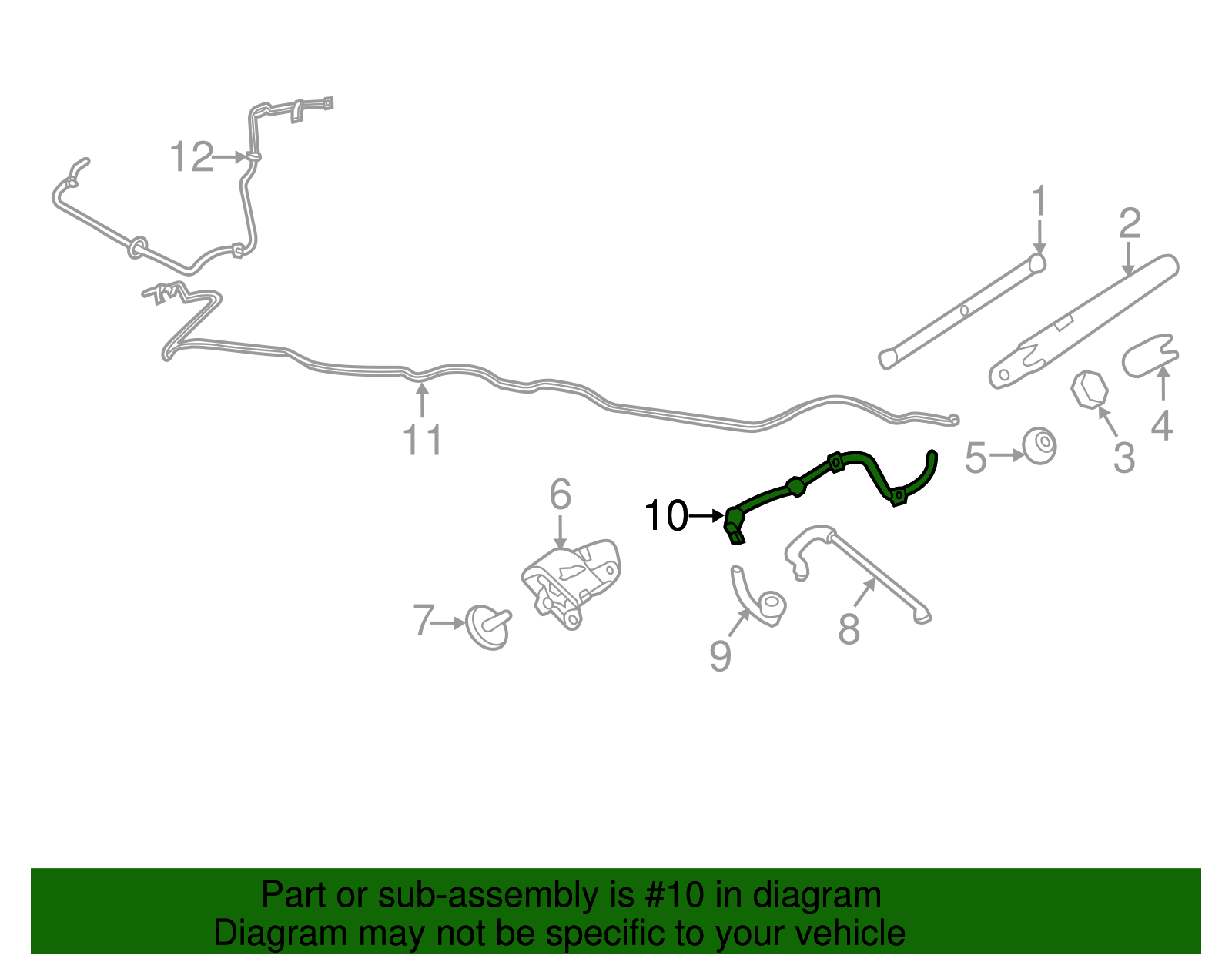 2011-2019 Ford Connector Hose BB5Z-17A605-B | Miracle Ford Parts