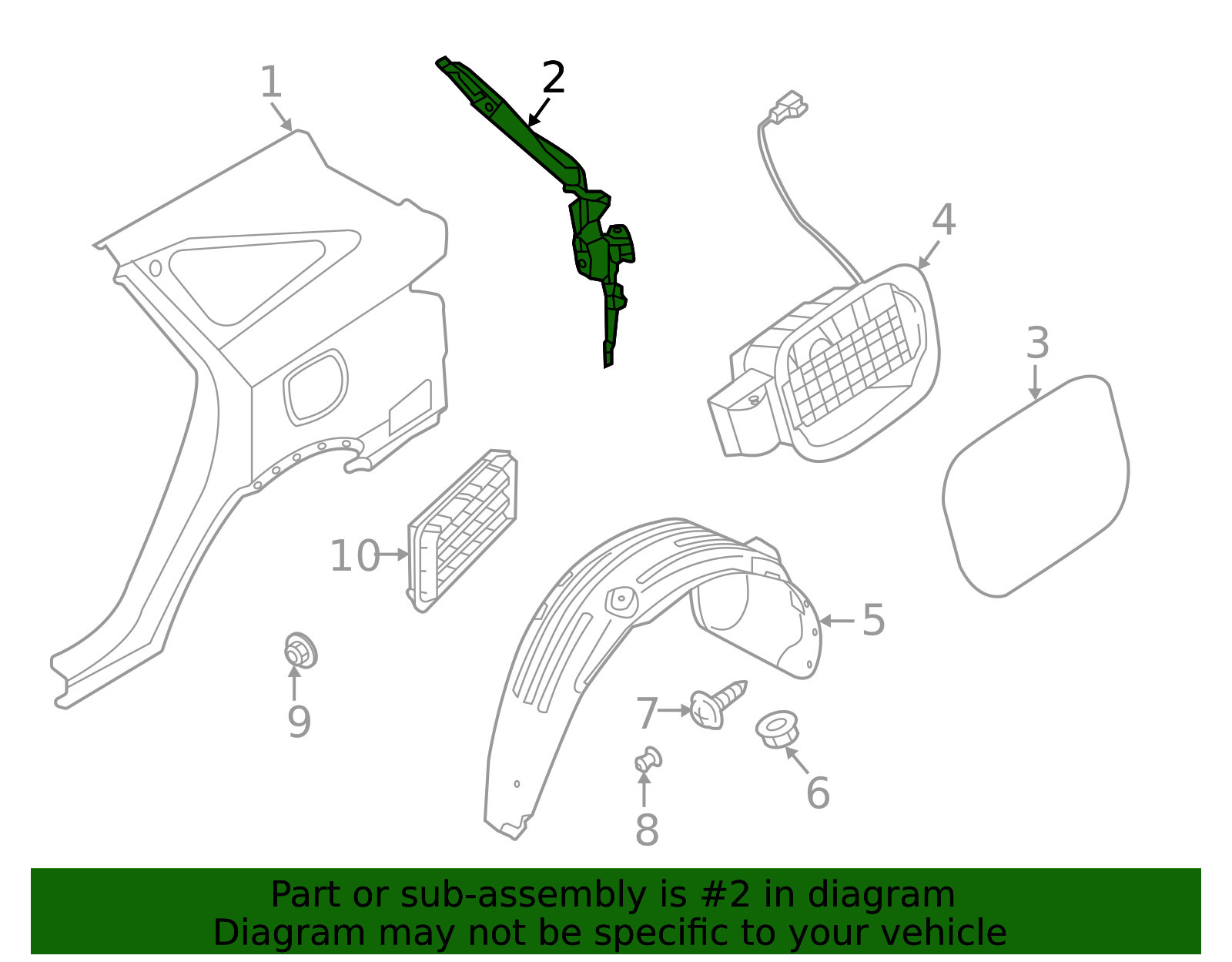 71550-P2500 - Quarter Extension 2024-2025 Kia Sorento | Kia.Parts Store