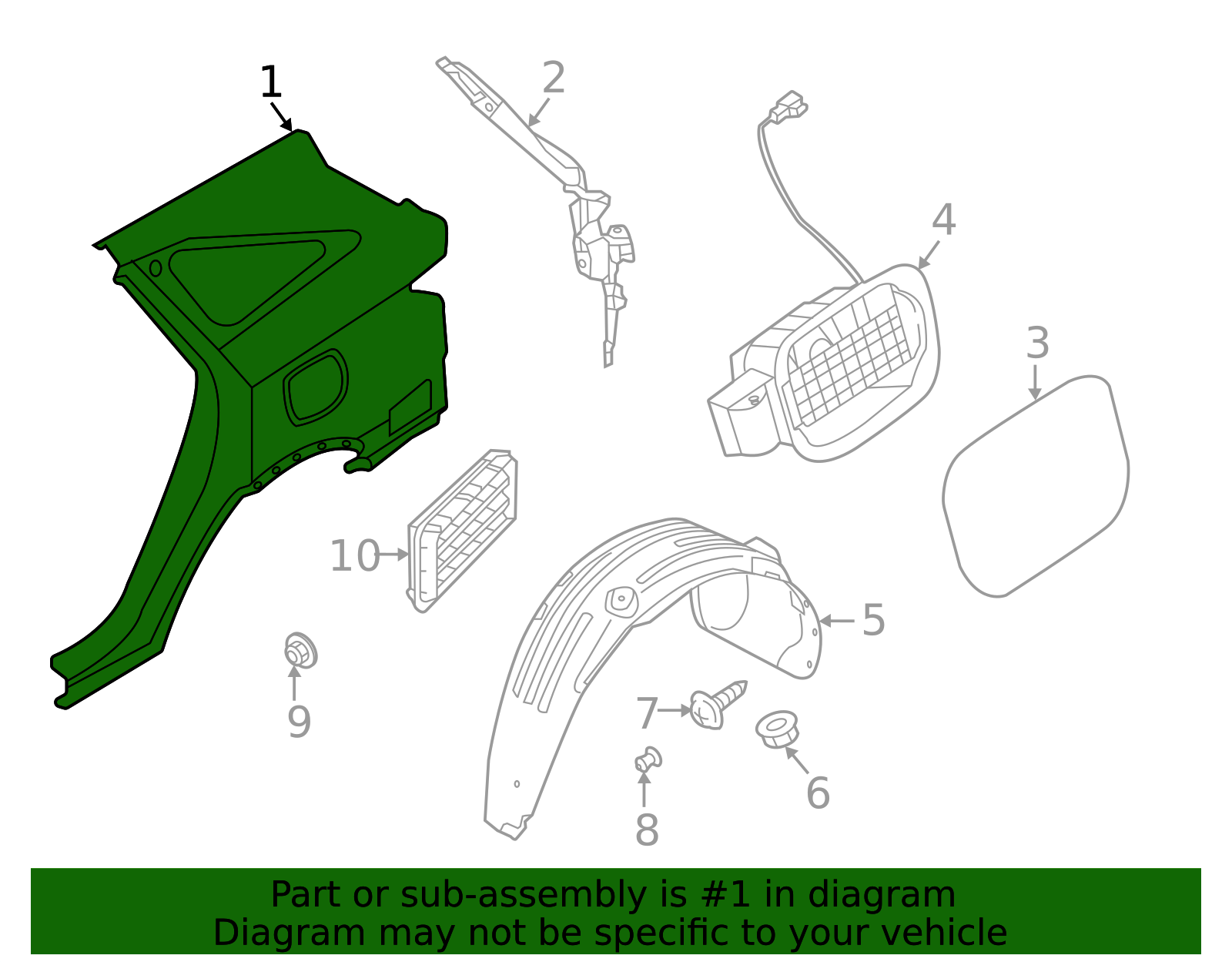 71504-R5C00 - Quarter Panel 2021-2025 Kia Sorento | Kia.Parts Store