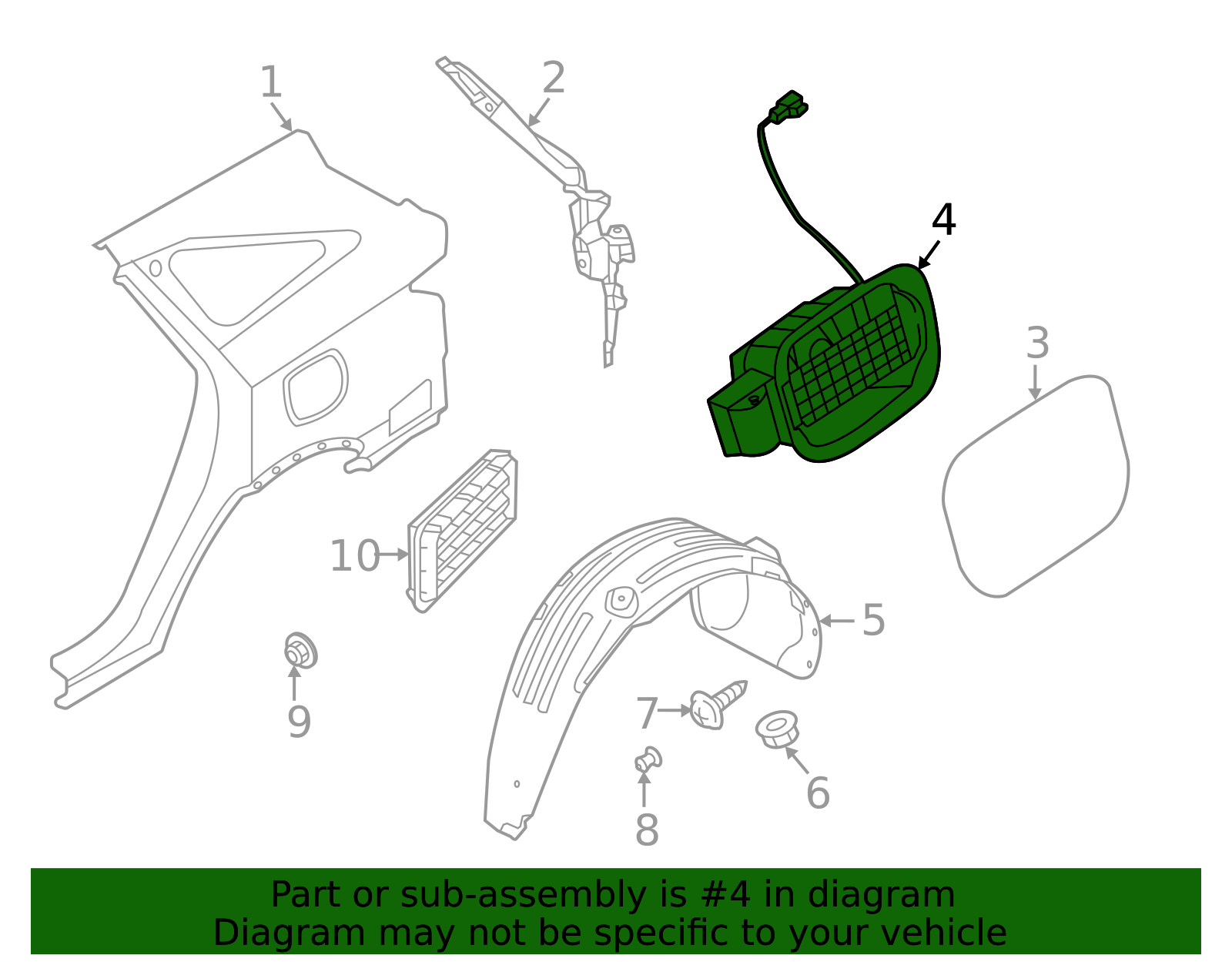 81595-R5000 - Fuel Pocket 2021-2025 Kia Sorento | Kia.Parts Store