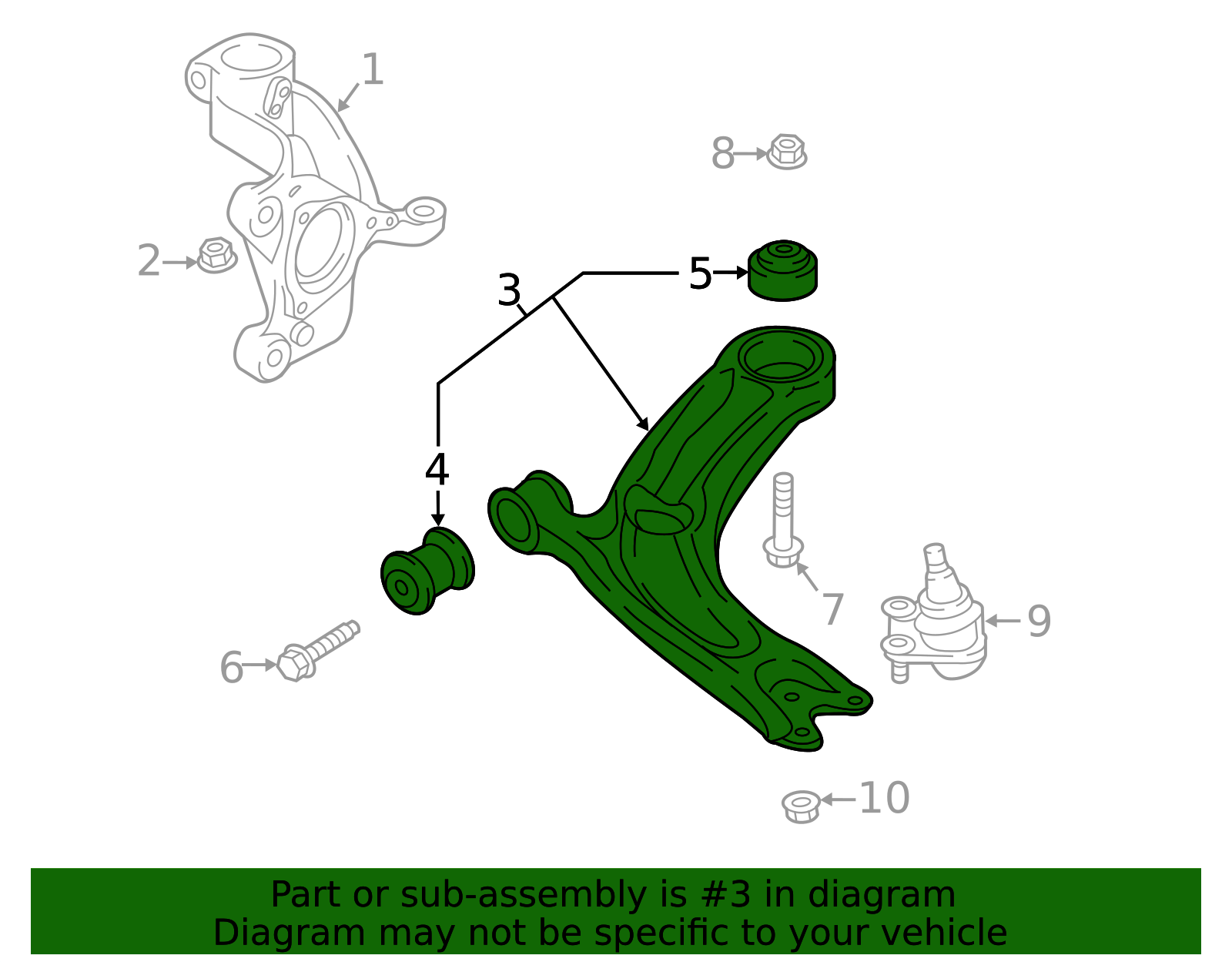 2019-2025 Volkswagen Jetta Lower Control Arm 5QM-407-151-B | VW Direct ...