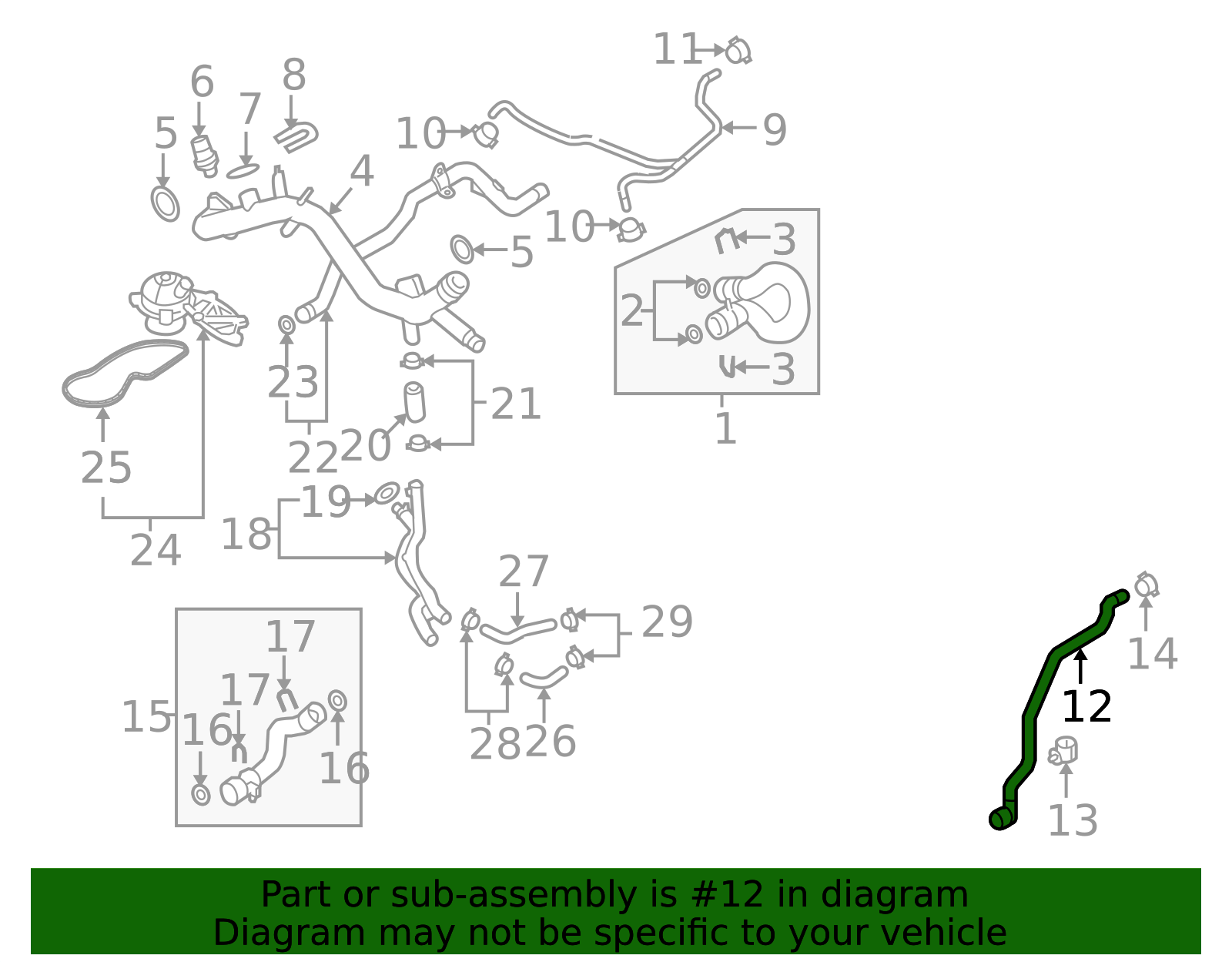 4F0-121-036-F - Reservoir Hose 2009-2011 Audi A6 Quattro | Audi OEM Parts