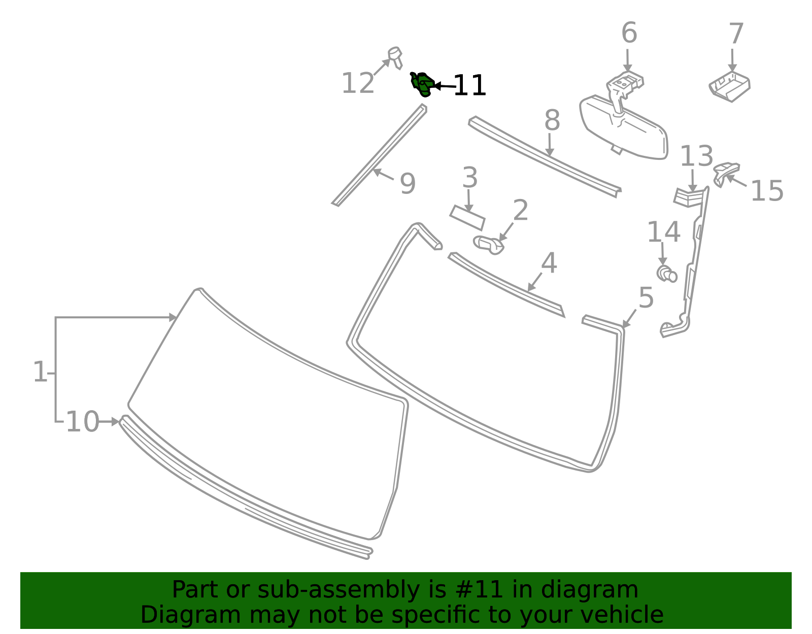 2007-2014 Toyota FJ Cruiser Windshield Molding Clip 75563-35010 ...