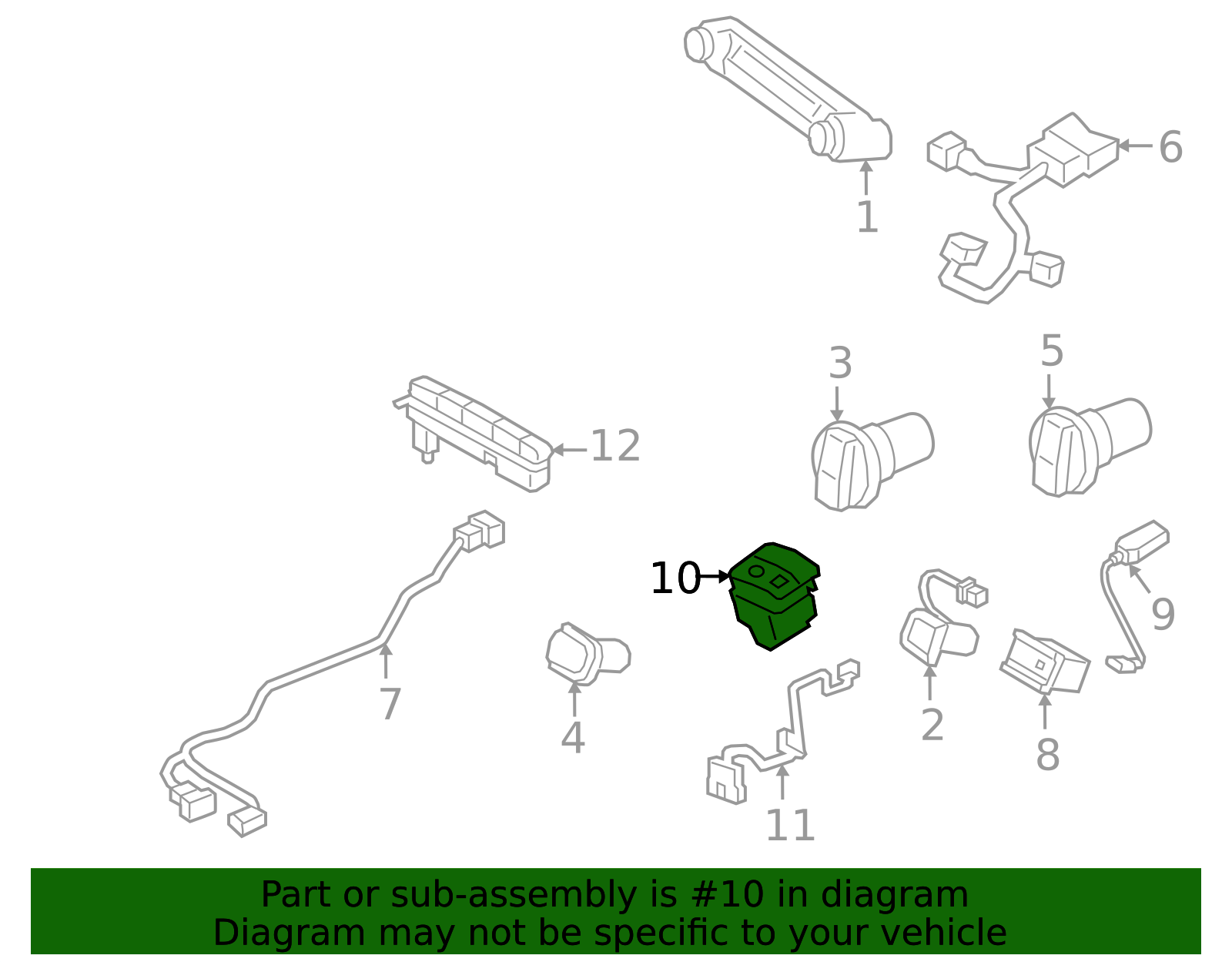 2018-2023 Kia Stinger Prk Brake Switch 93766-J5300 | GetOEMParts.com