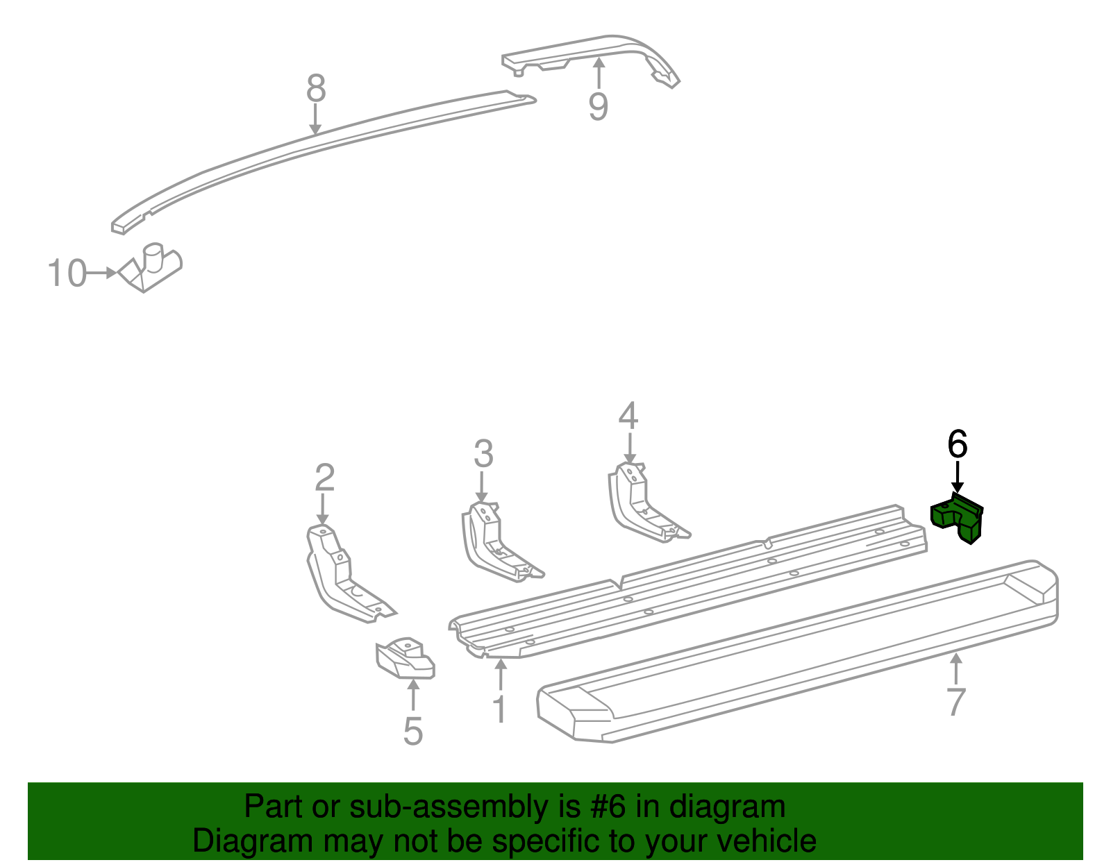 2007-2021 Toyota Tundra Running Board Spacer 51723-0C010 | Toyota Parts ...