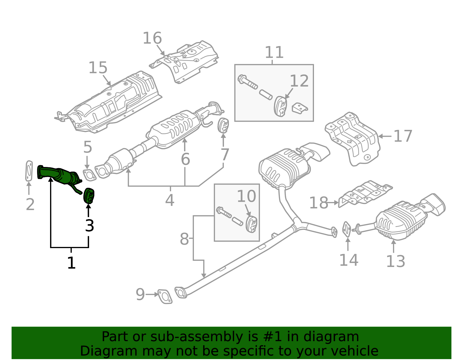 Genuine Exhaust Intermediate Pipe for 2015-2019 Hyundai Sonata | Part ...