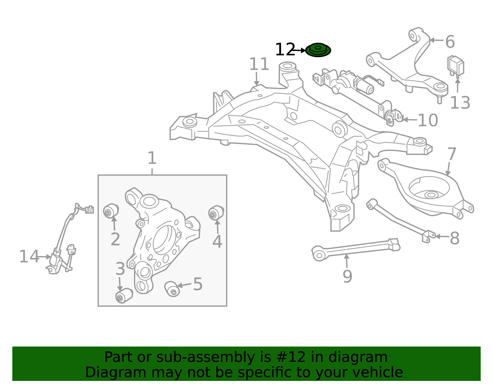 55474JK00B - High-Quality Suspension Cross-Member Stopper for 2009-2017 ...