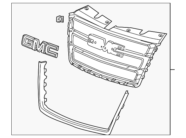 2010-2015 GMC Terrain Front Upper Grille 22764303 GM | GMPartsDirect.com