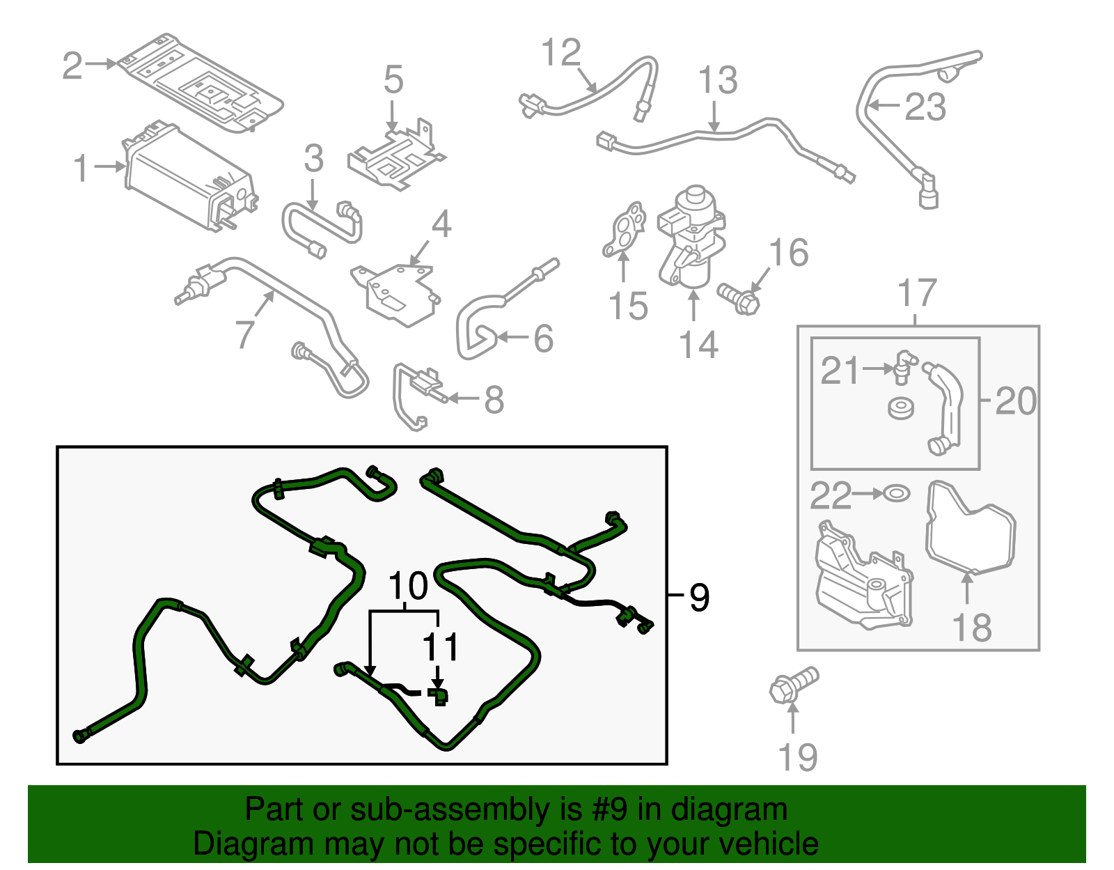 2013-2020 Ford Evaporative Emissions System Lines EJ7Z-6758-D | Varsity ...
