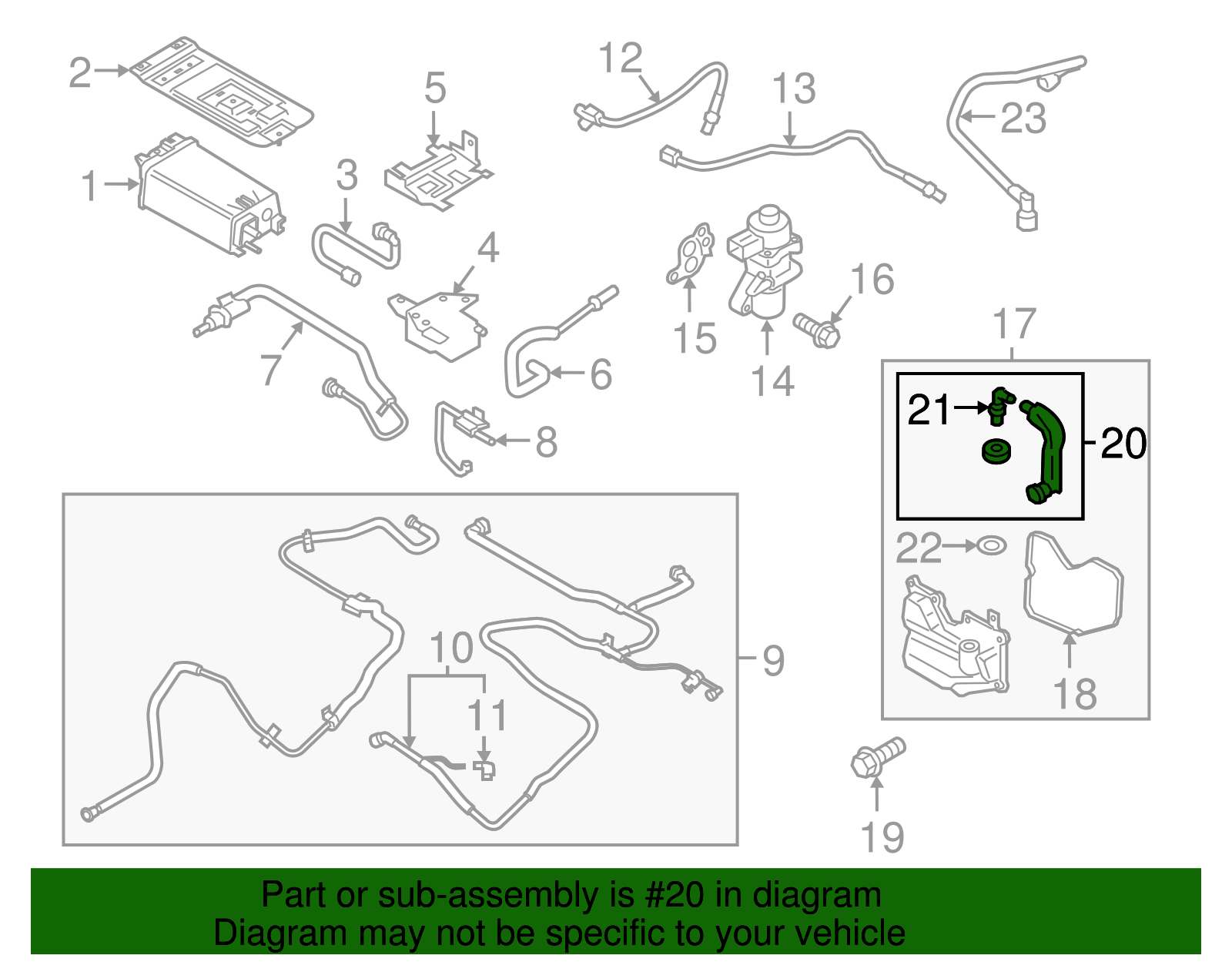 2008-2020 Ford | PCV Tube | 8S4Z-6C324-E | Walls' Ford Parts