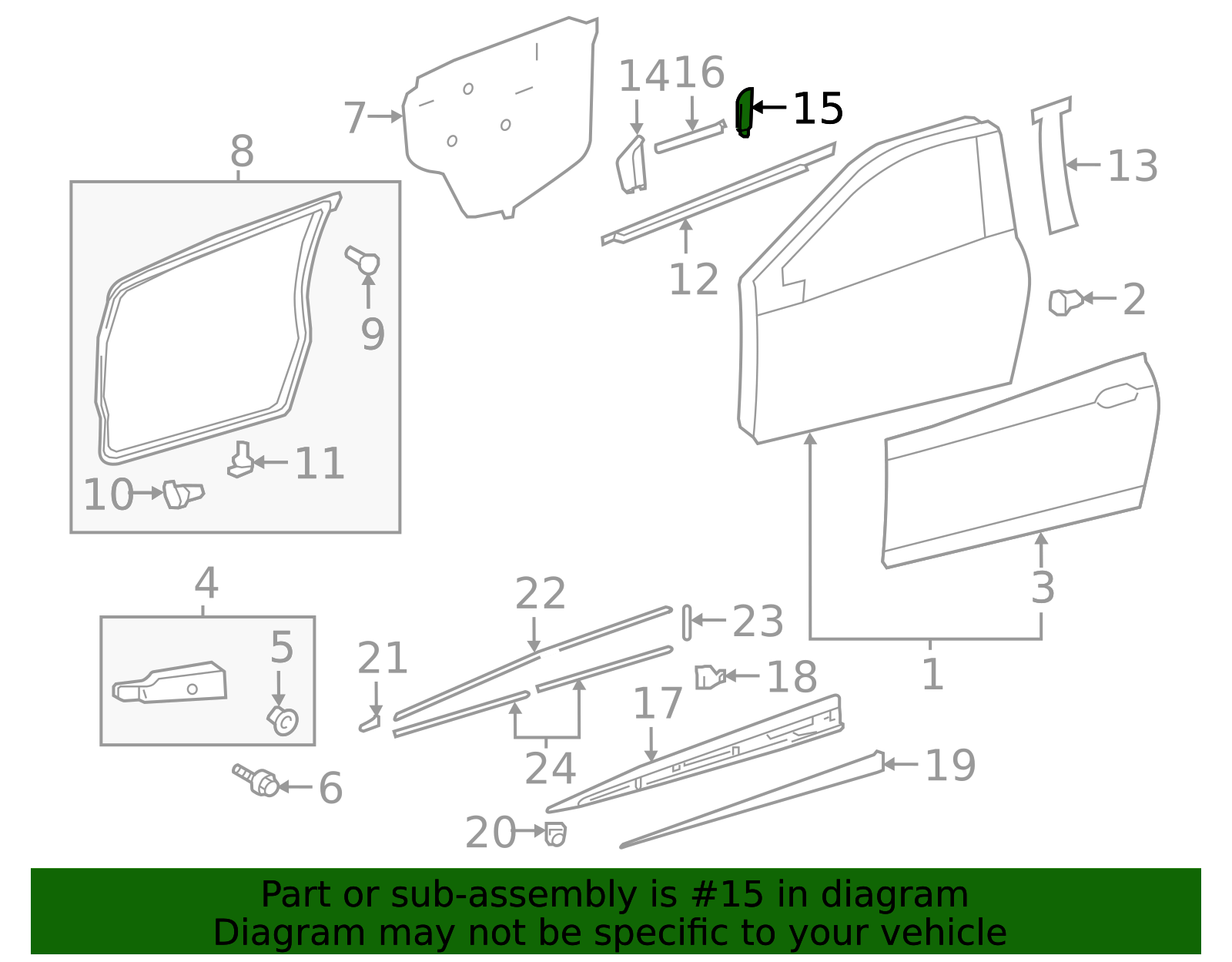 2012-2014 Toyota Yaris Frame Molding 75754-52010 | Toyota Parts Center