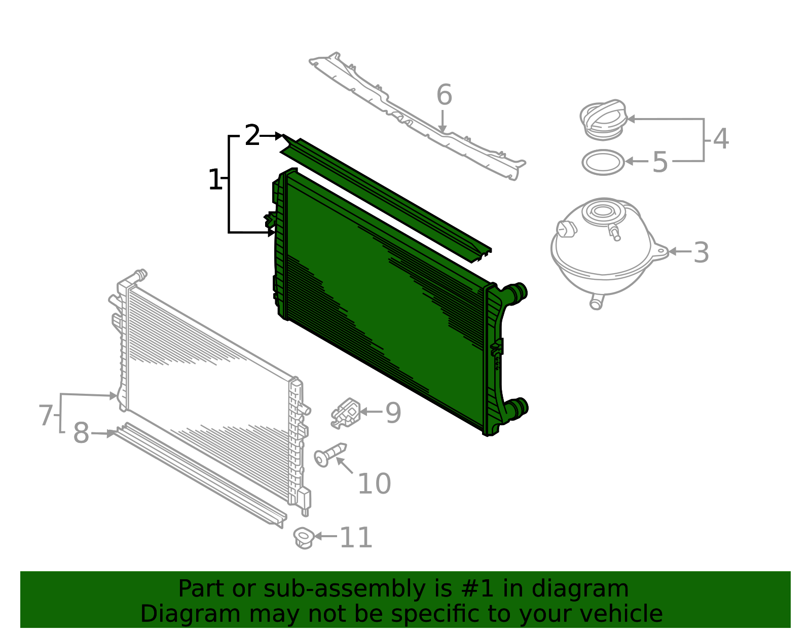 5WA-121-251-E - High-Quality Radiator for 2022-2025 Volkswagen ...