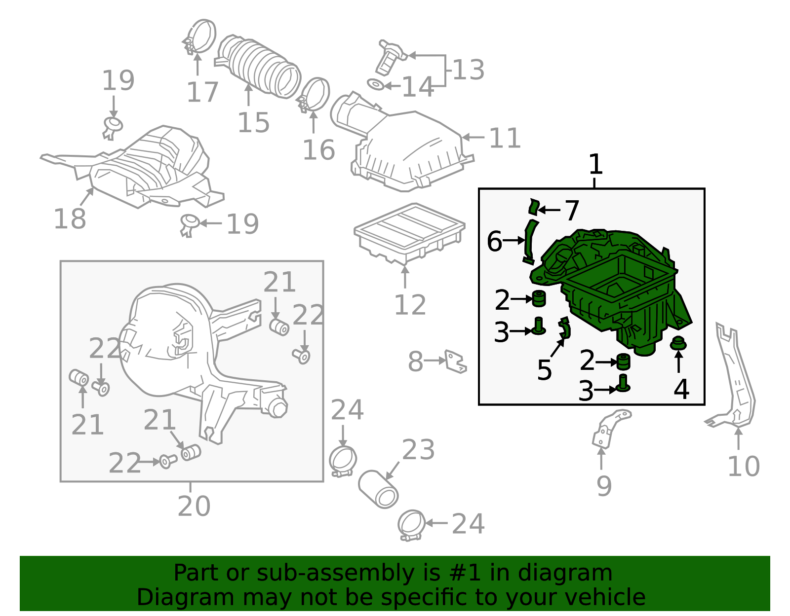 17201-6A0-A00 - 2018-2022 Honda Accord - Case Set Air Cleaner | Honda ...