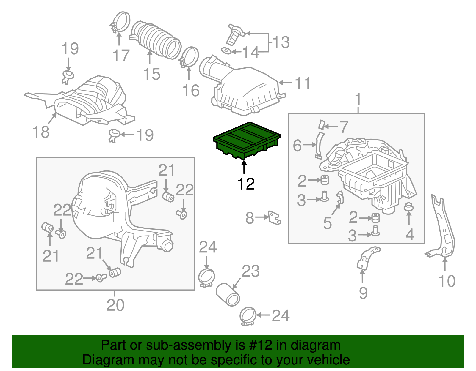 2018-2022 Honda Accord Air Filter 17220-6A0-A00 | OEM Parts Online