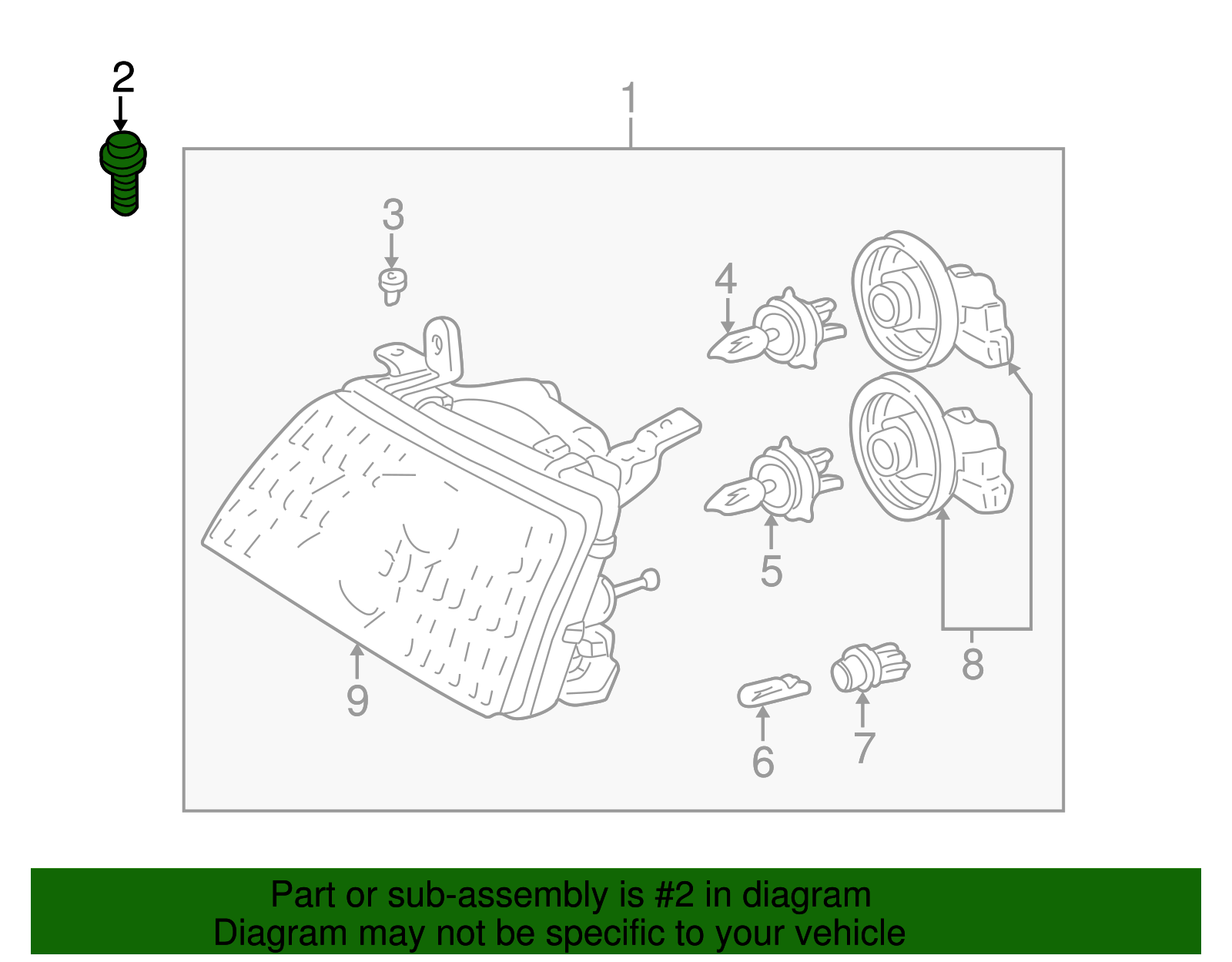 Genuine Toyota Headlamp Assembly Bolt part# 90109-06334 for 1998-2015 ...