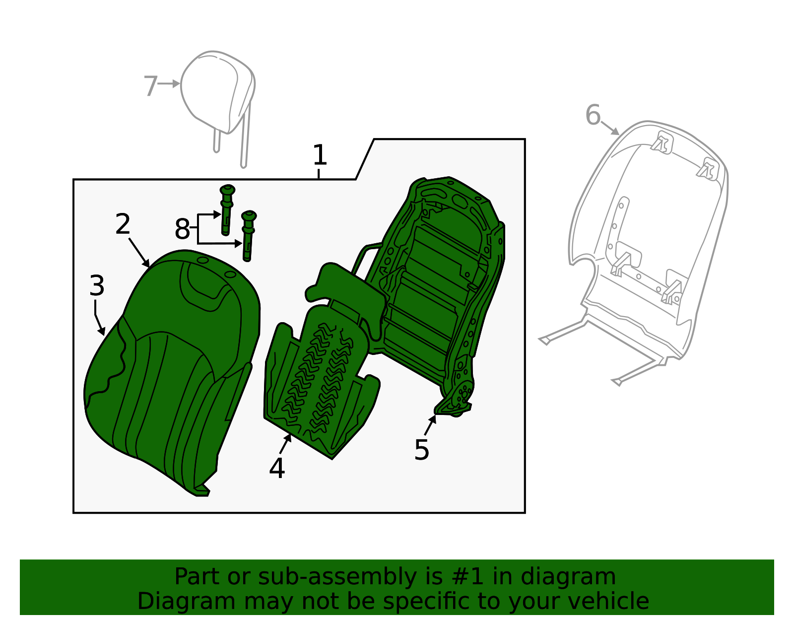 Hyundai - 88400-G9191-XK5 - Seat Back Assembly - 2022-2025 Genesis G70 ...