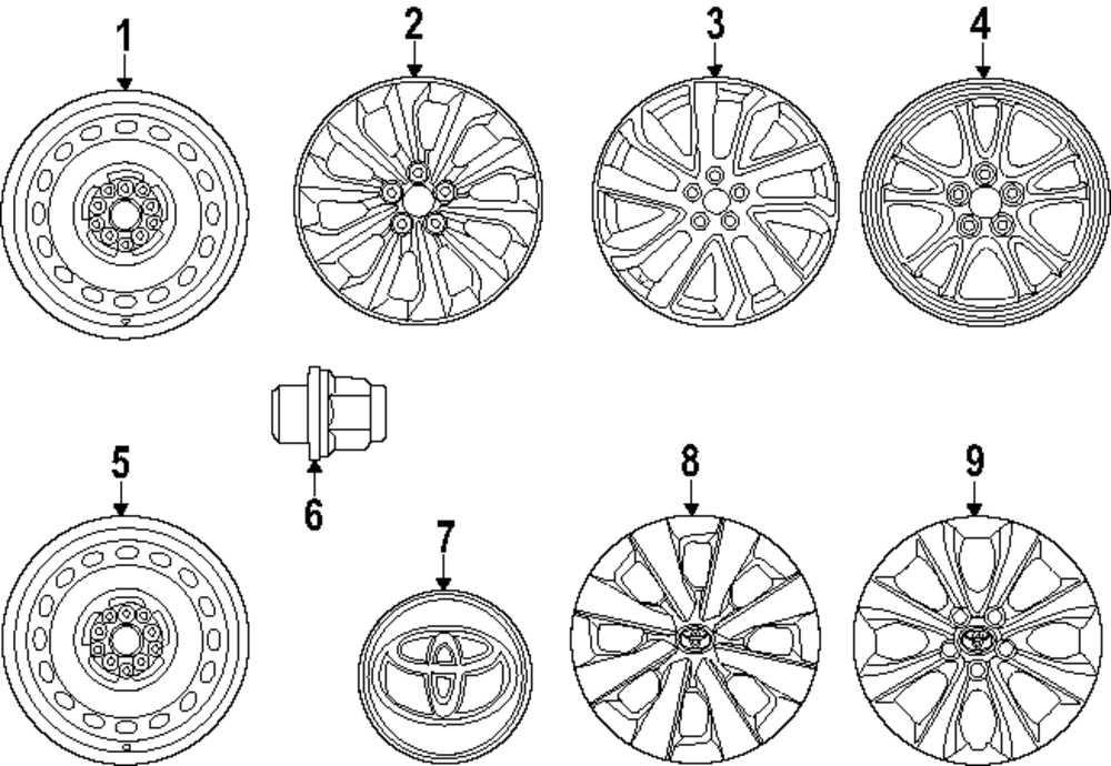 2020-2022 Toyota Corolla Wheel Disc 16 Inch 42611-02Q61 | Toyota Parts ...