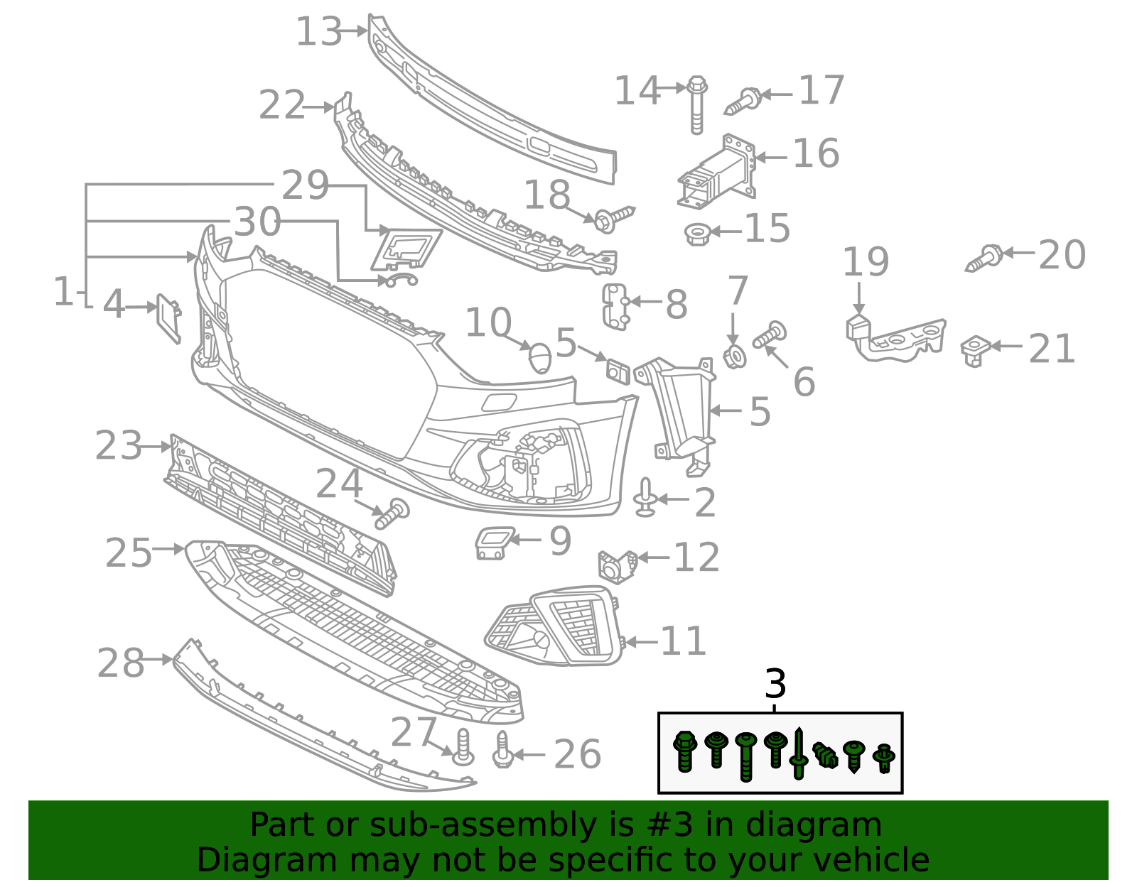 2020-2025 Audi Bumper Cover Mount Kit V04-017-001 | TascaParts.com