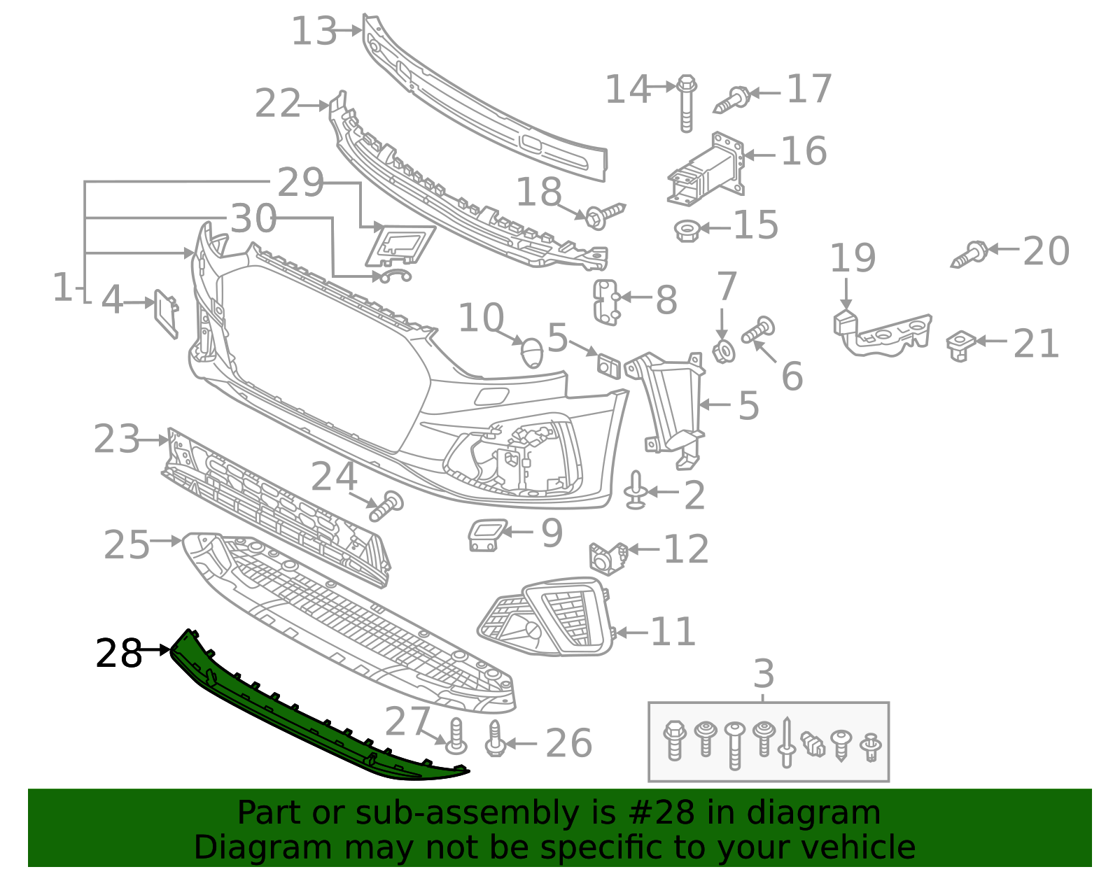 8W0-807-717-B-GRU - Spoiler 2020-2025 Audi | Audi OEM Parts