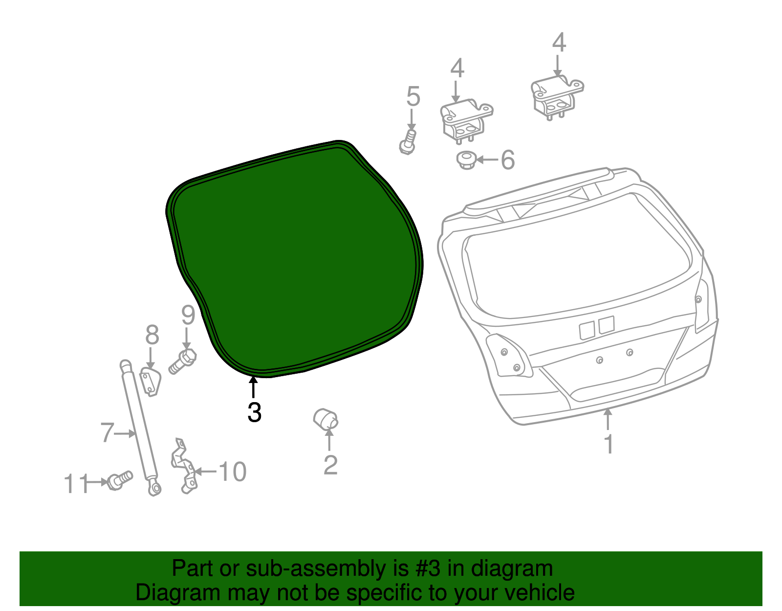 2009-2015 Toyota Venza Hatch Seal 67881-0T010 | OEM Parts Online