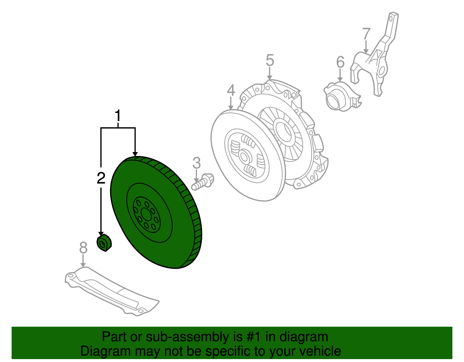 2002-2005 Subaru 2.5L Clutch Flywheel Impreza Forester Baja w/ Turbo ...