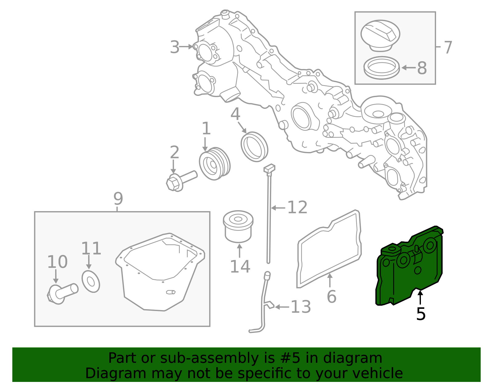 2011-2013 Subaru Valve Cover 13279AA340 | Subaru Parts Quick