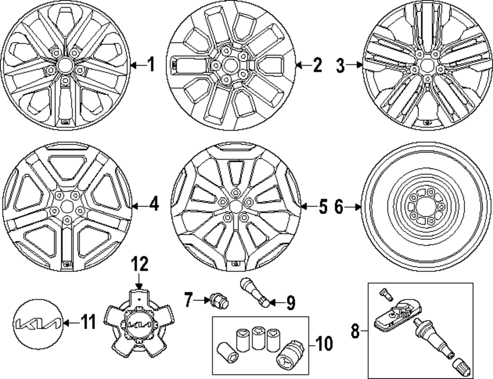 52910-S9840 - Wheel, Alloy 2023-2025 Kia Telluride | Kia.Parts Store