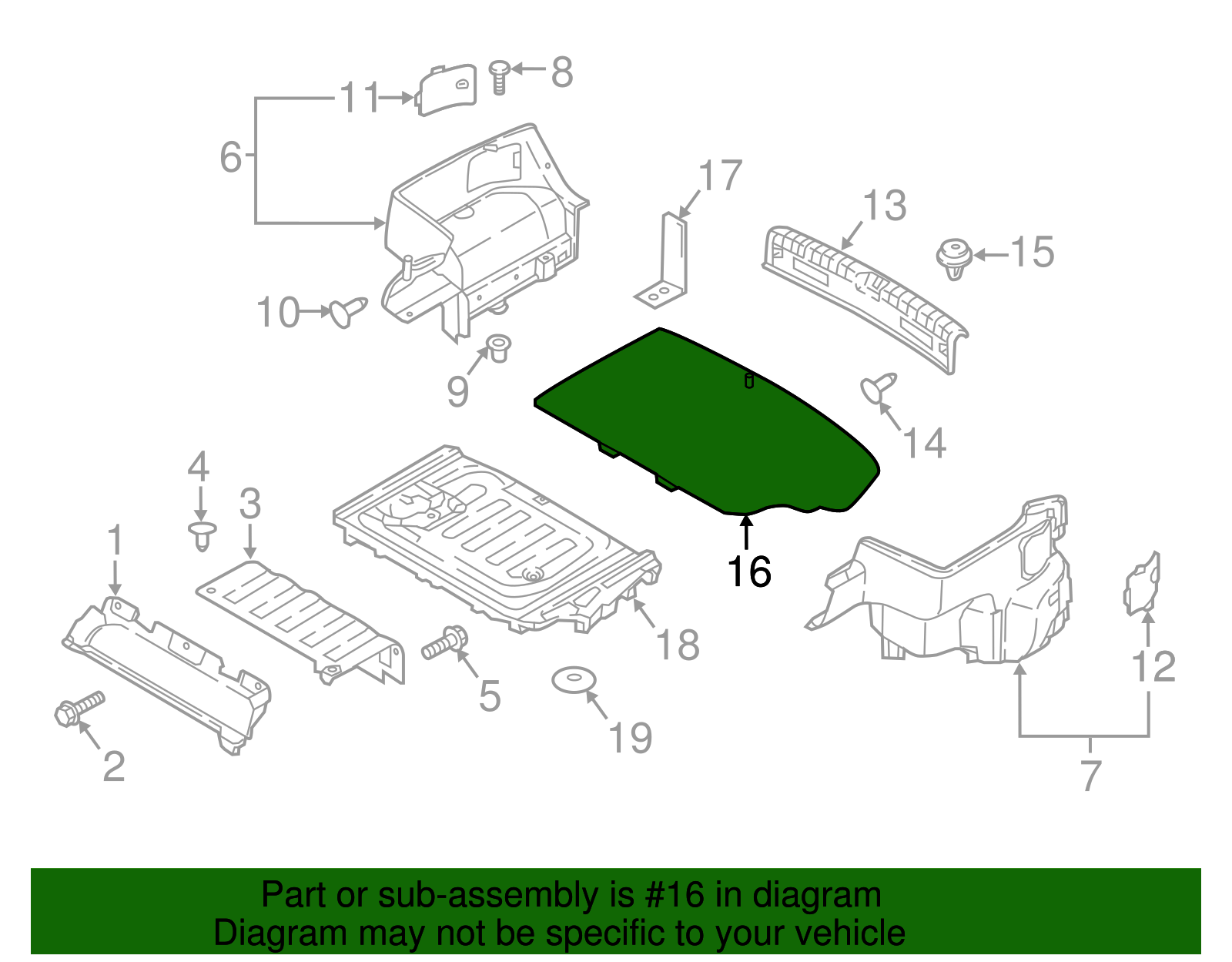 2016-2019 Hyundai Sonata Floor Cover 85710-E6500-TRY | OEM Parts Online