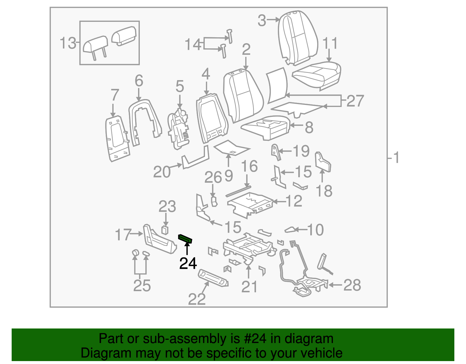 2006-2015 GM Front Seat Adjuster Switch 12451498 | Capital Chevy Parts