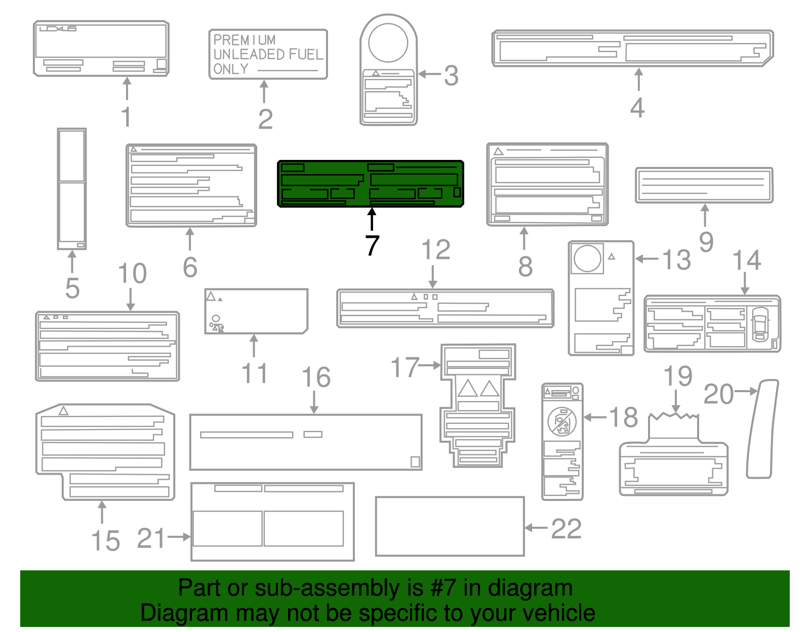 88723-50240 - 2009-2016 Lexus LS600h - Caution Label | My L Parts